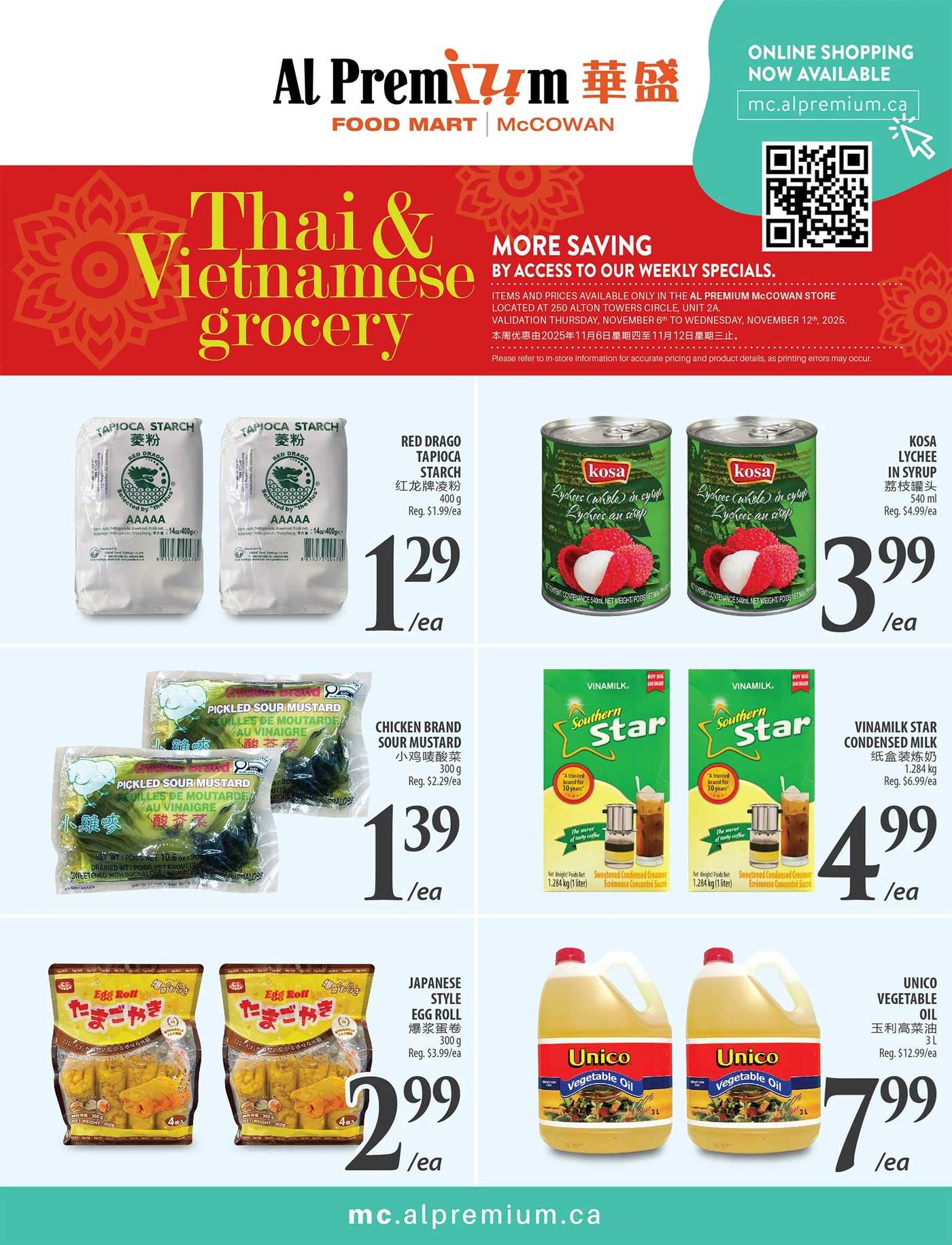 Al Premium Food Mart (McCowan) Flyer November 6 to 12