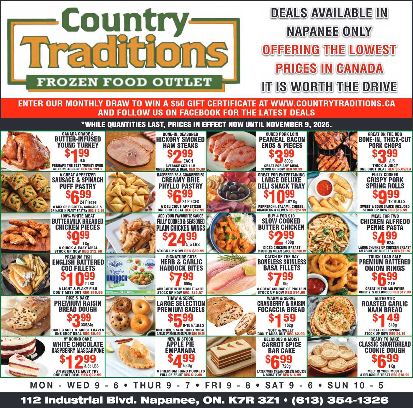 Country Traditions Flyer November 6 to 9