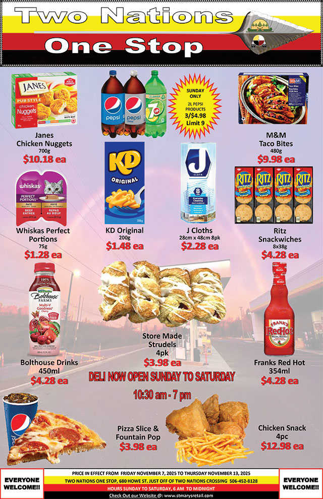 Two Nations One Stop Flyer November 7 to 13