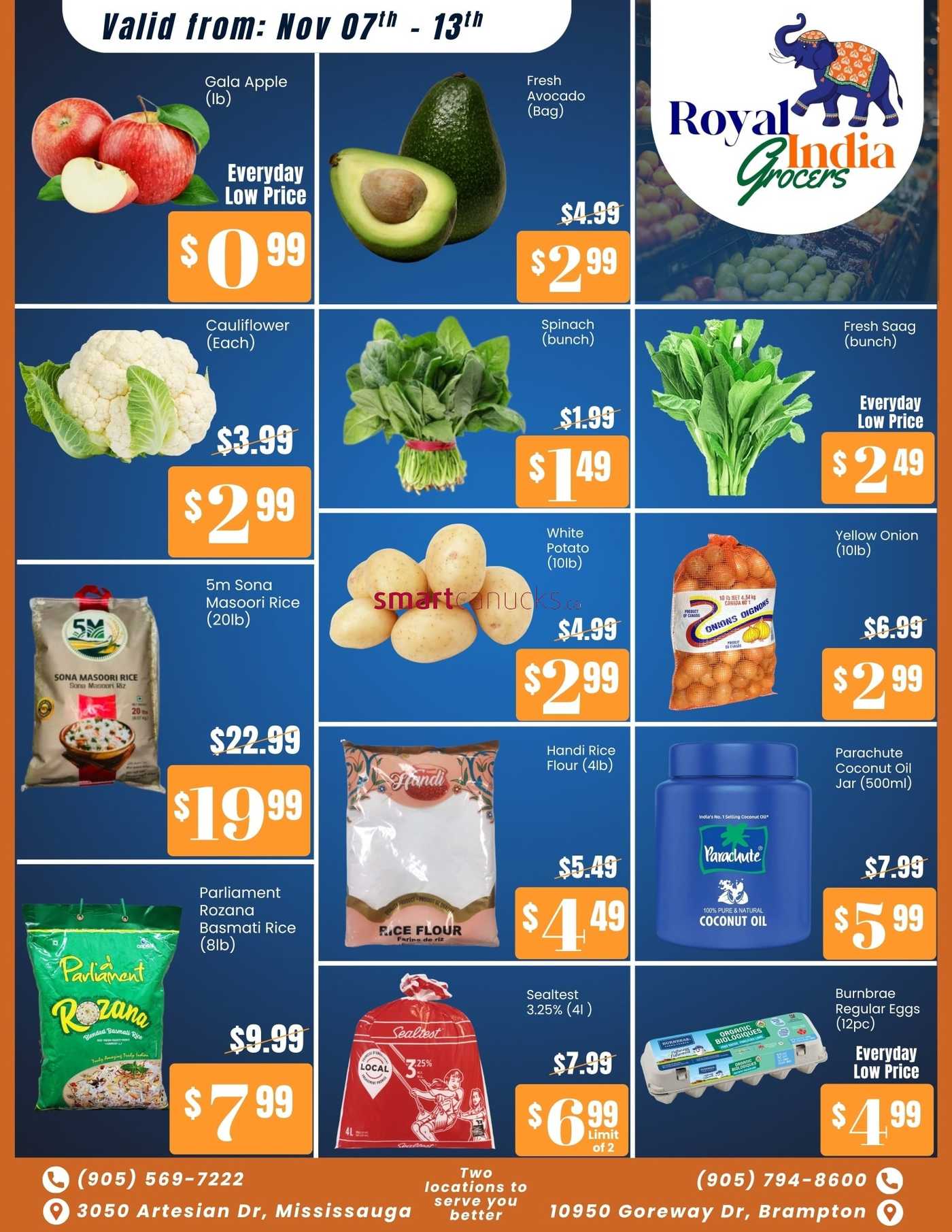 Royal India Grocers Flyer November 7 to 13