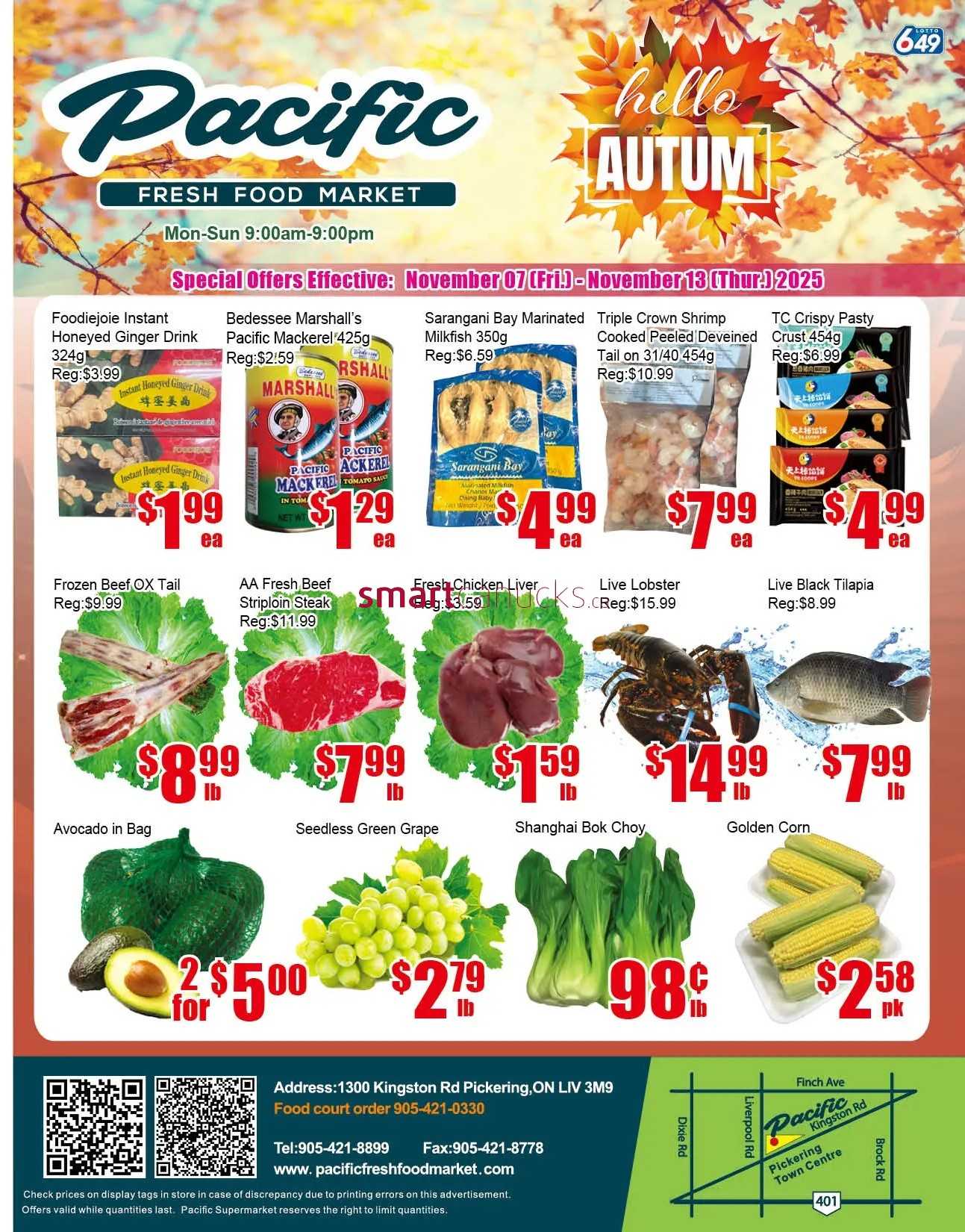 Pacific Fresh Food Market (Pickering) Flyer November 7 to 13