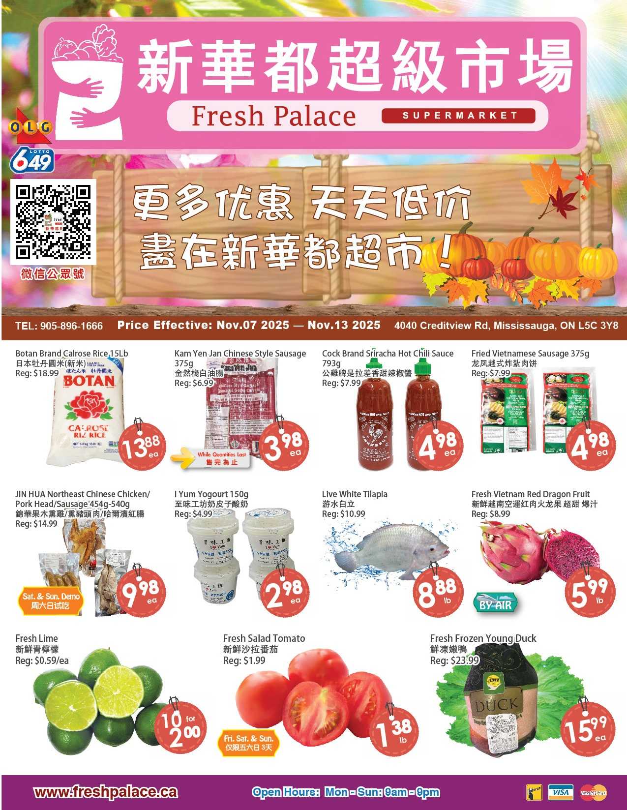 Fresh Palace Supermarket Flyer November 7 to 13