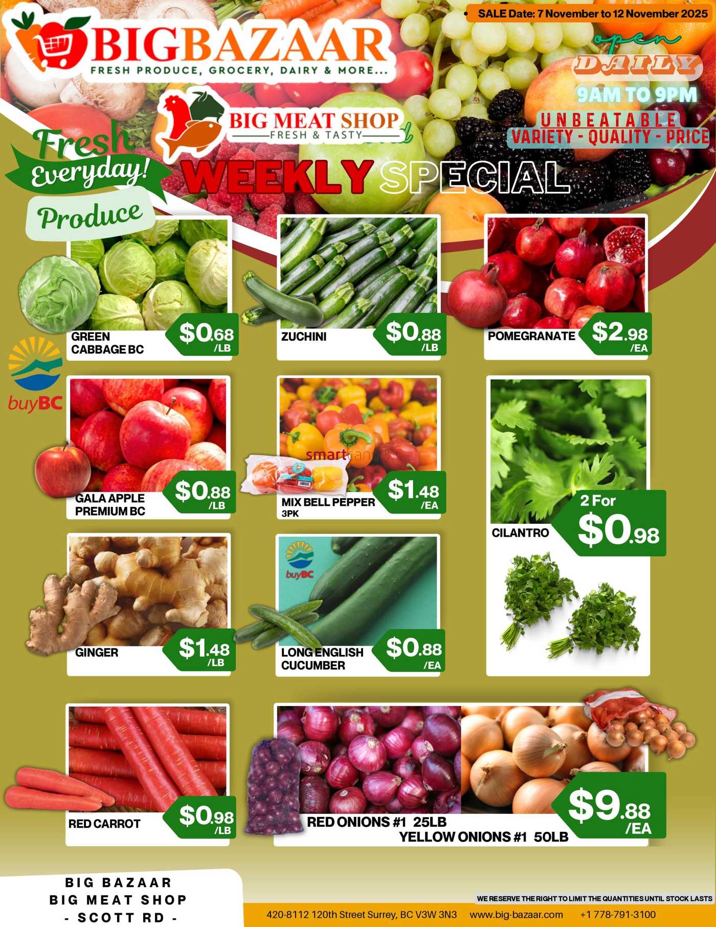 Big Bazaar Canada Flyer November 7 to 12