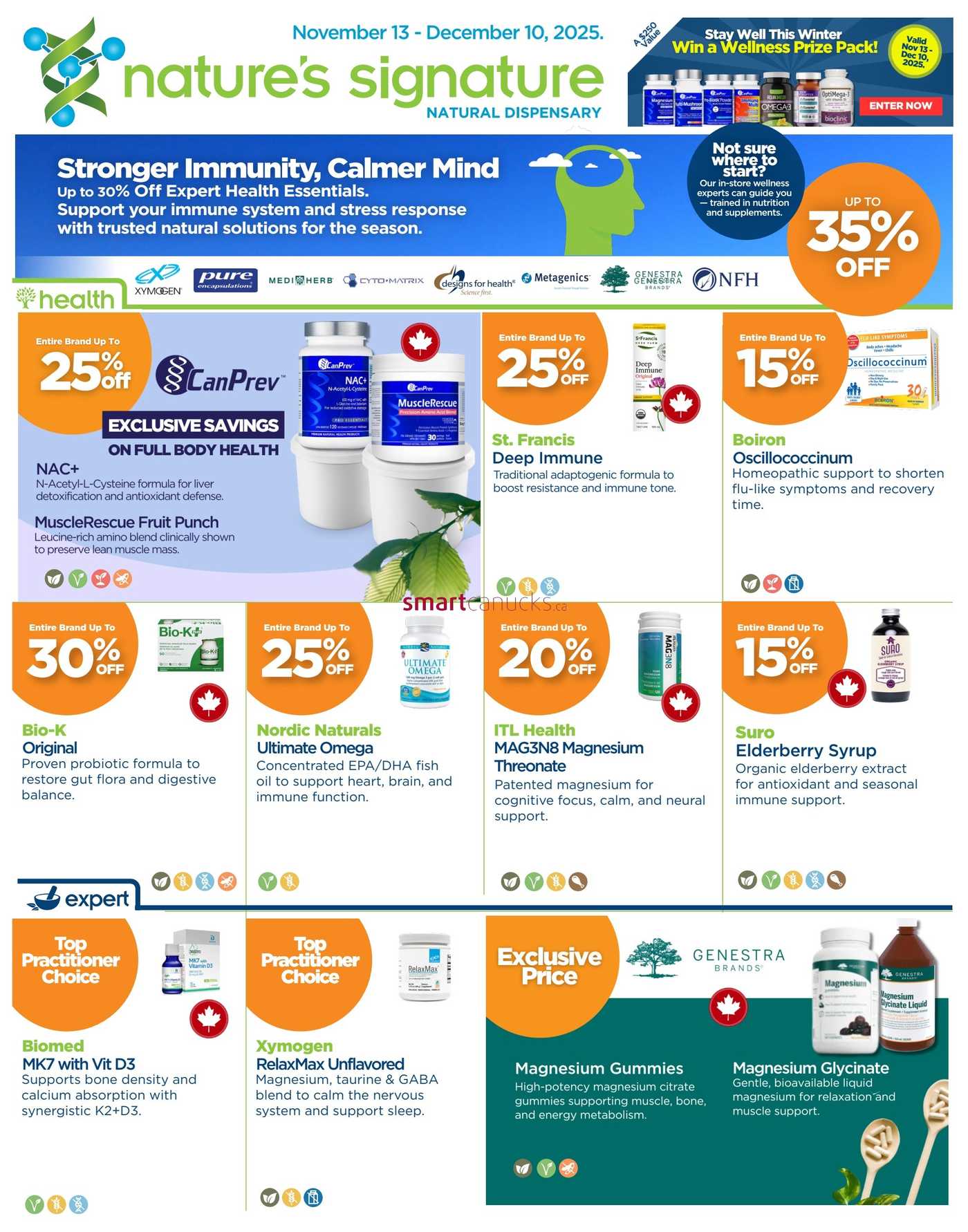 Nature's Signature Flyer November 13 to December 10