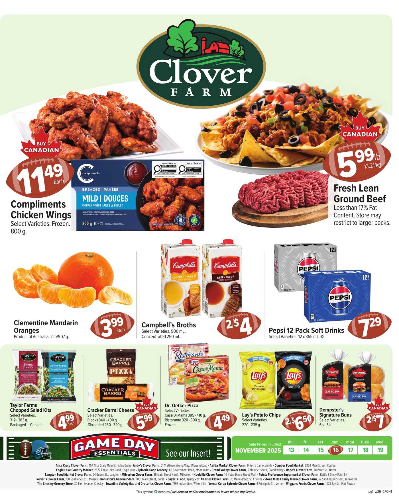 Clover Farm (ON) Flyer November 13 to 19