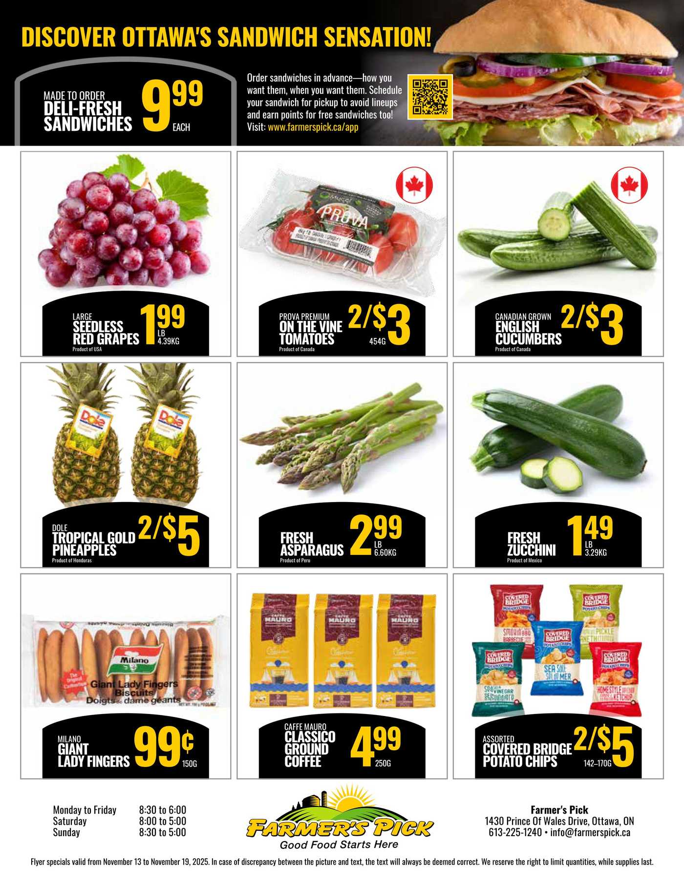 Farmer's Pick Flyer November 13 to 19