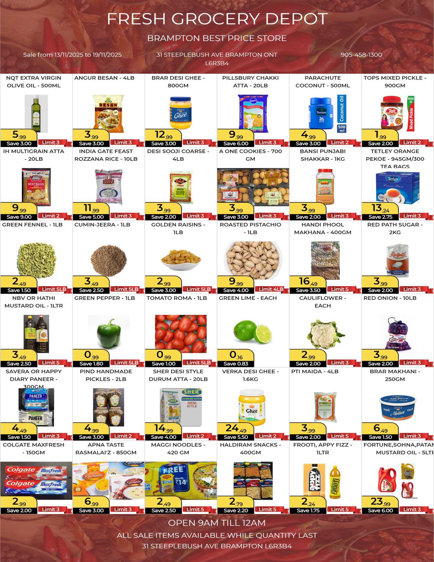 Fresh Grocery Depot Flyer November 13 to 19