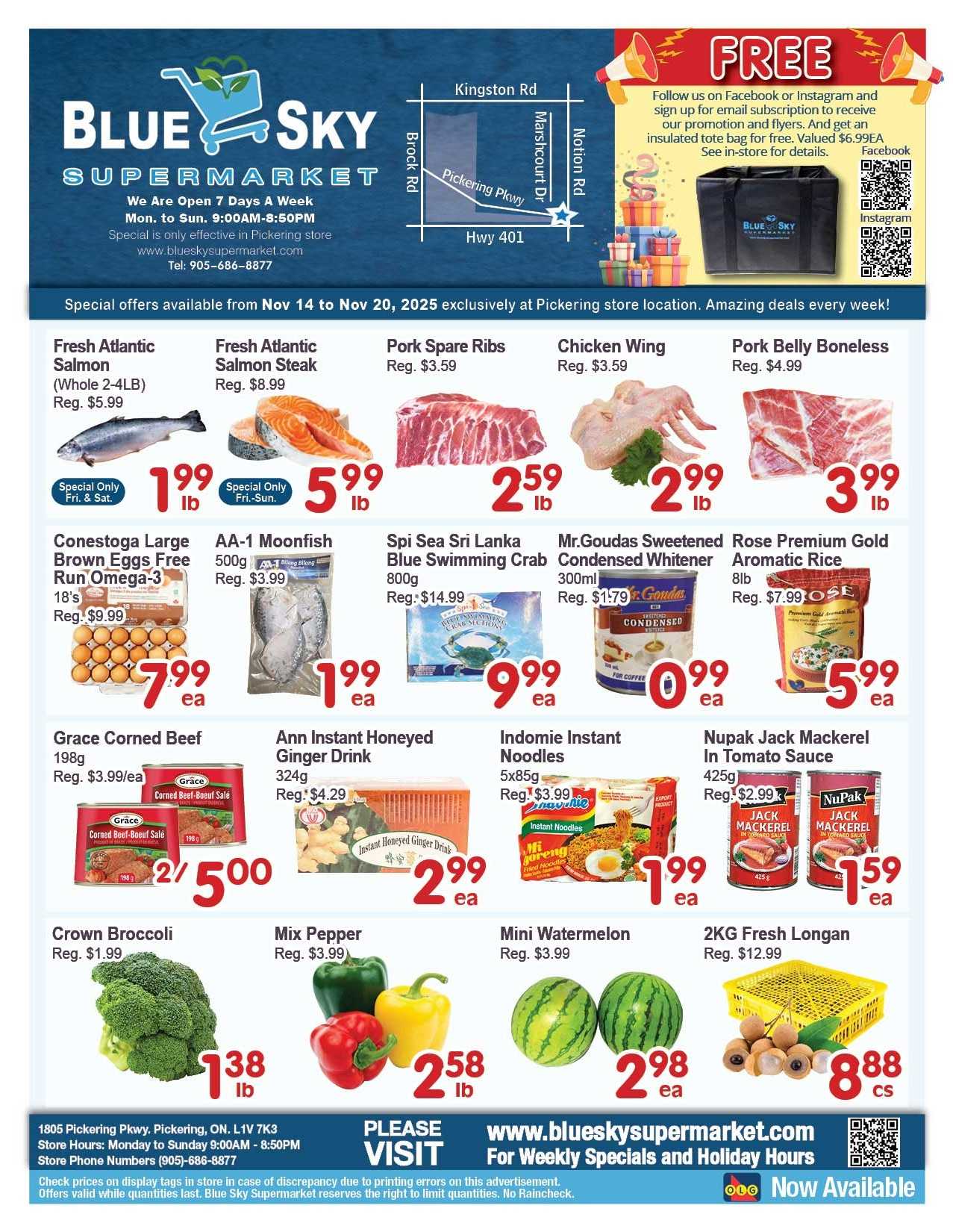 Blue Sky Supermarket (Pickering) Flyer November 14 to 20