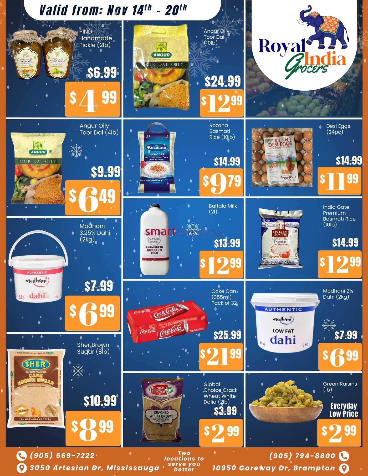 Royal India Grocers Flyer November 14 to 20