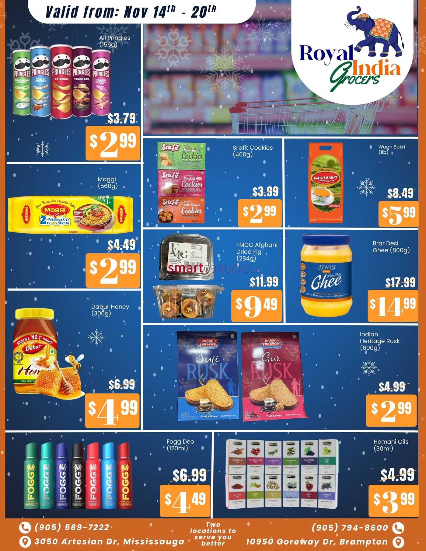 Royal India Grocers Flyer November 14 to 20