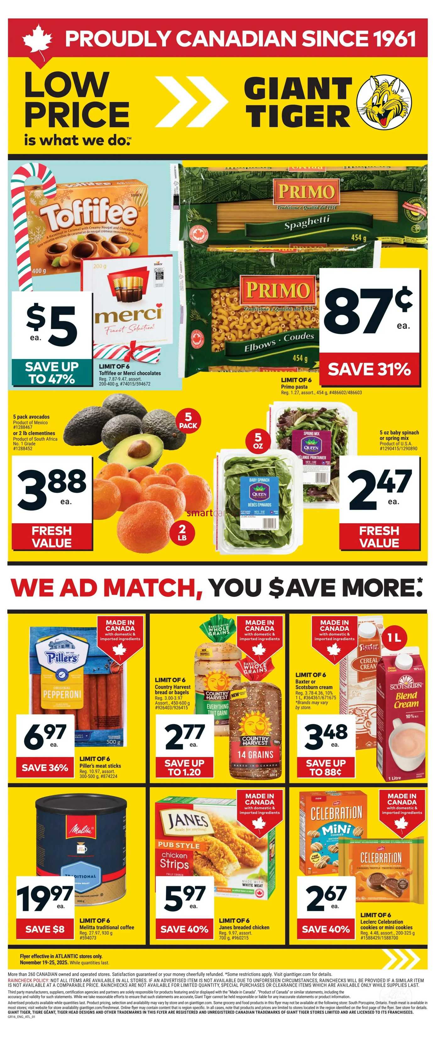 Giant Tiger (Atlantic) Flyer November 19 to 25