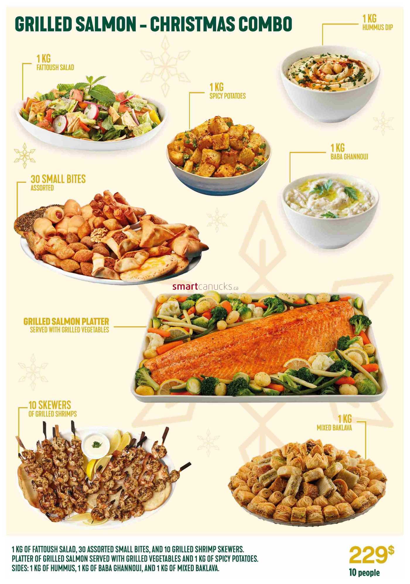 Adonis (ON) Holiday Catering Menu Flyer November 13 to January 7