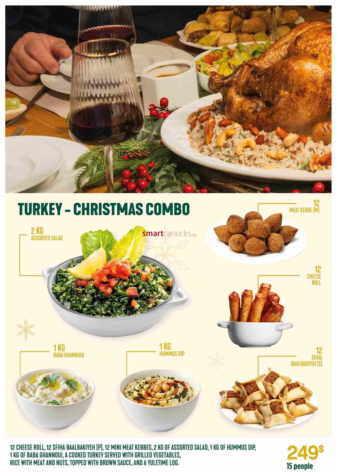 Adonis (ON) Holiday Catering Menu Flyer November 13 to January 7