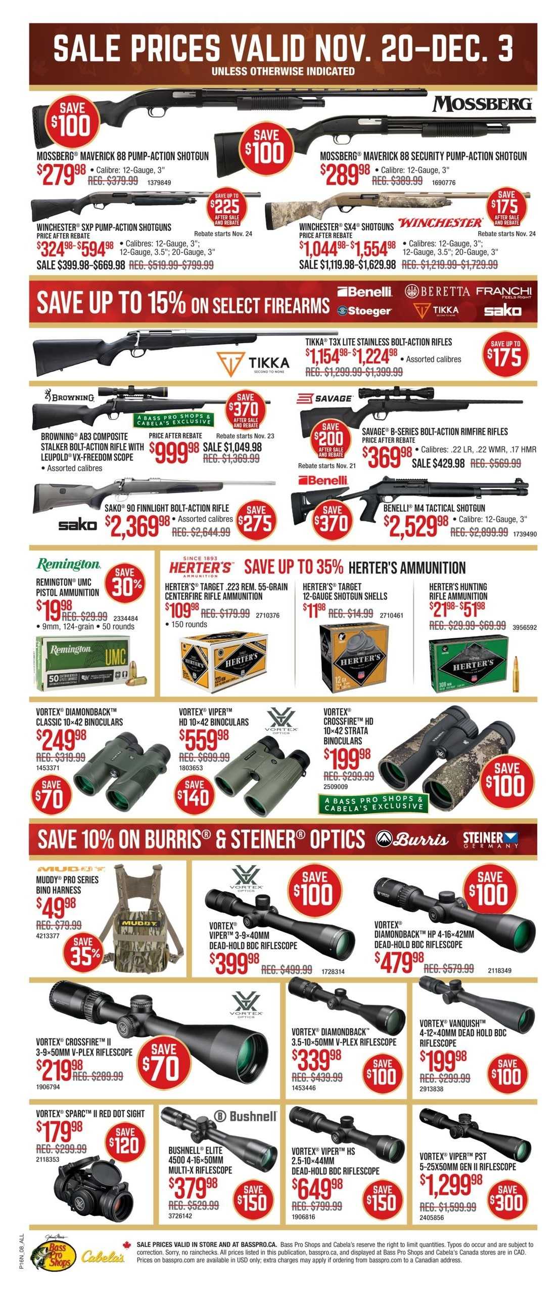 Bass Pro Shops Flyer November 20 to December 3