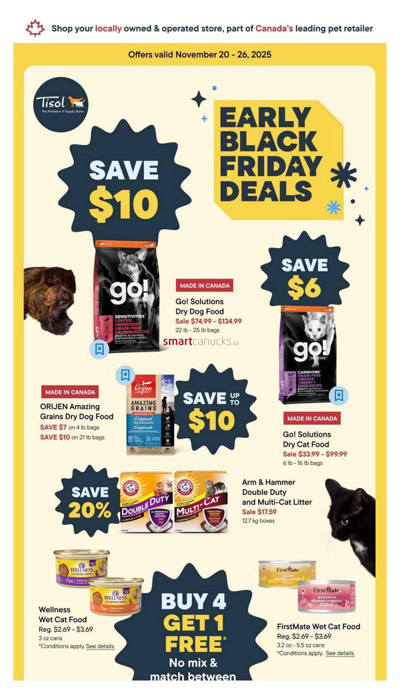Tisol Pet Nutrition & Supply Stores Flyer November 20 to 26