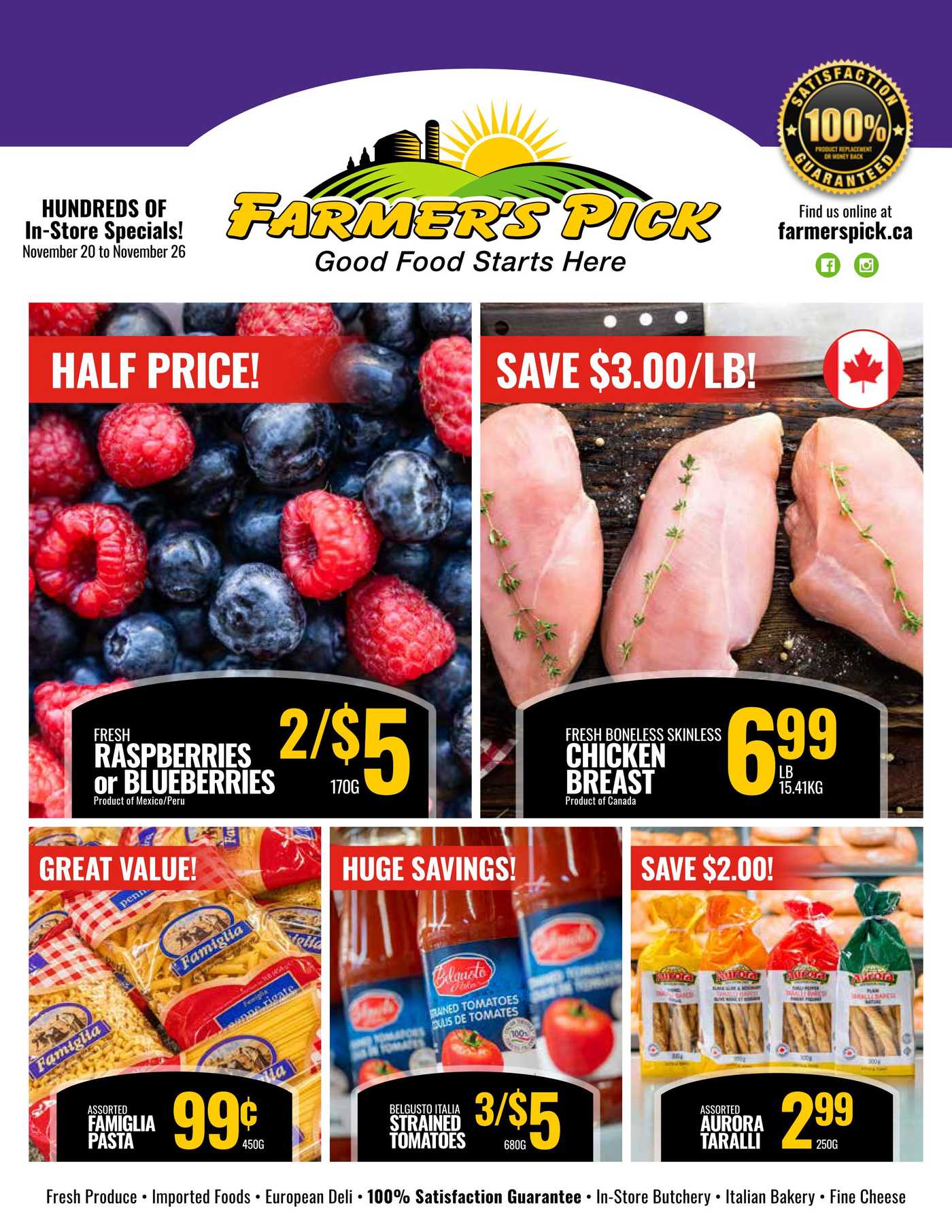 Farmer's Pick Flyer November 20 to 26