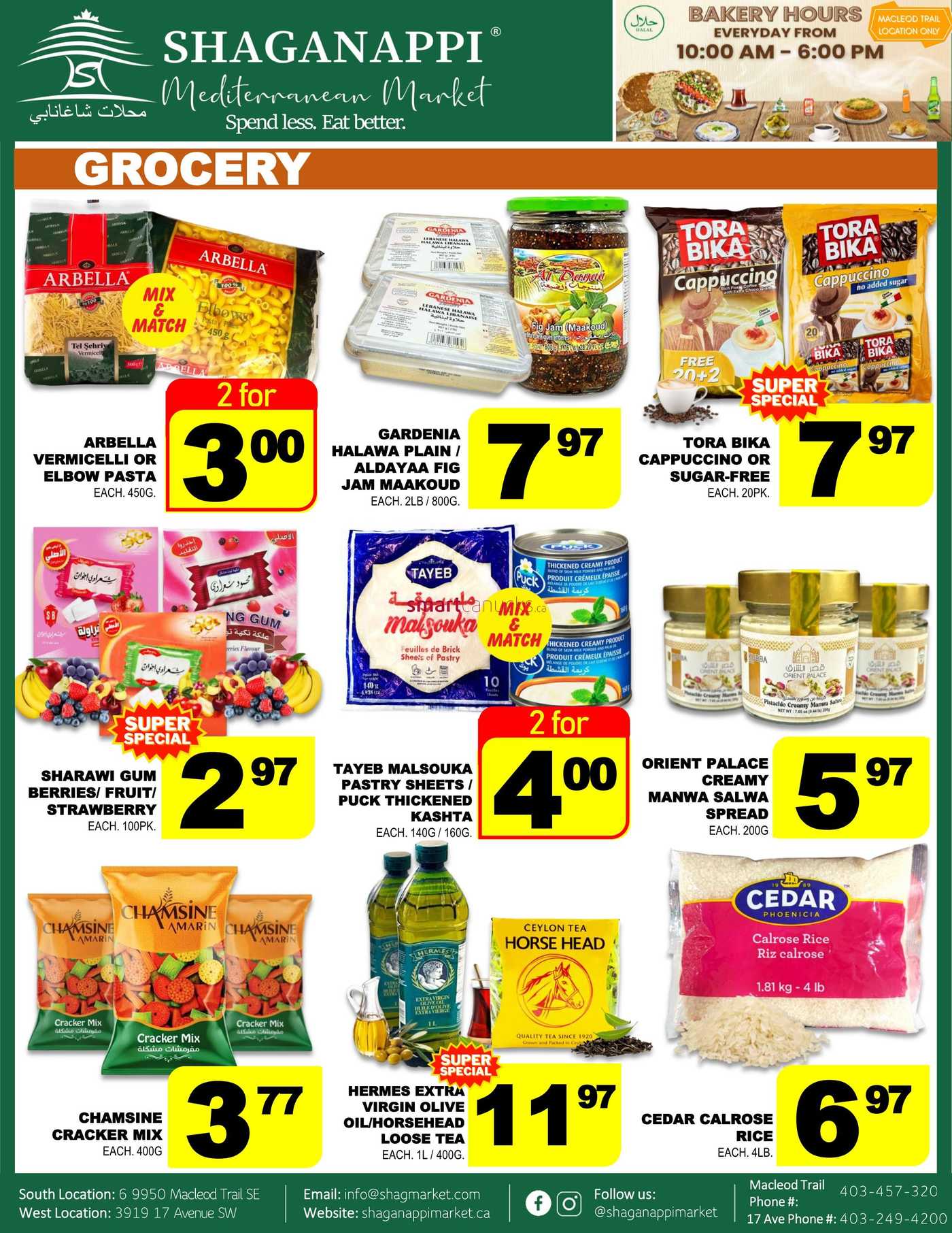 Shaganappi Mediterranean Market Flyer November 20 to 26
