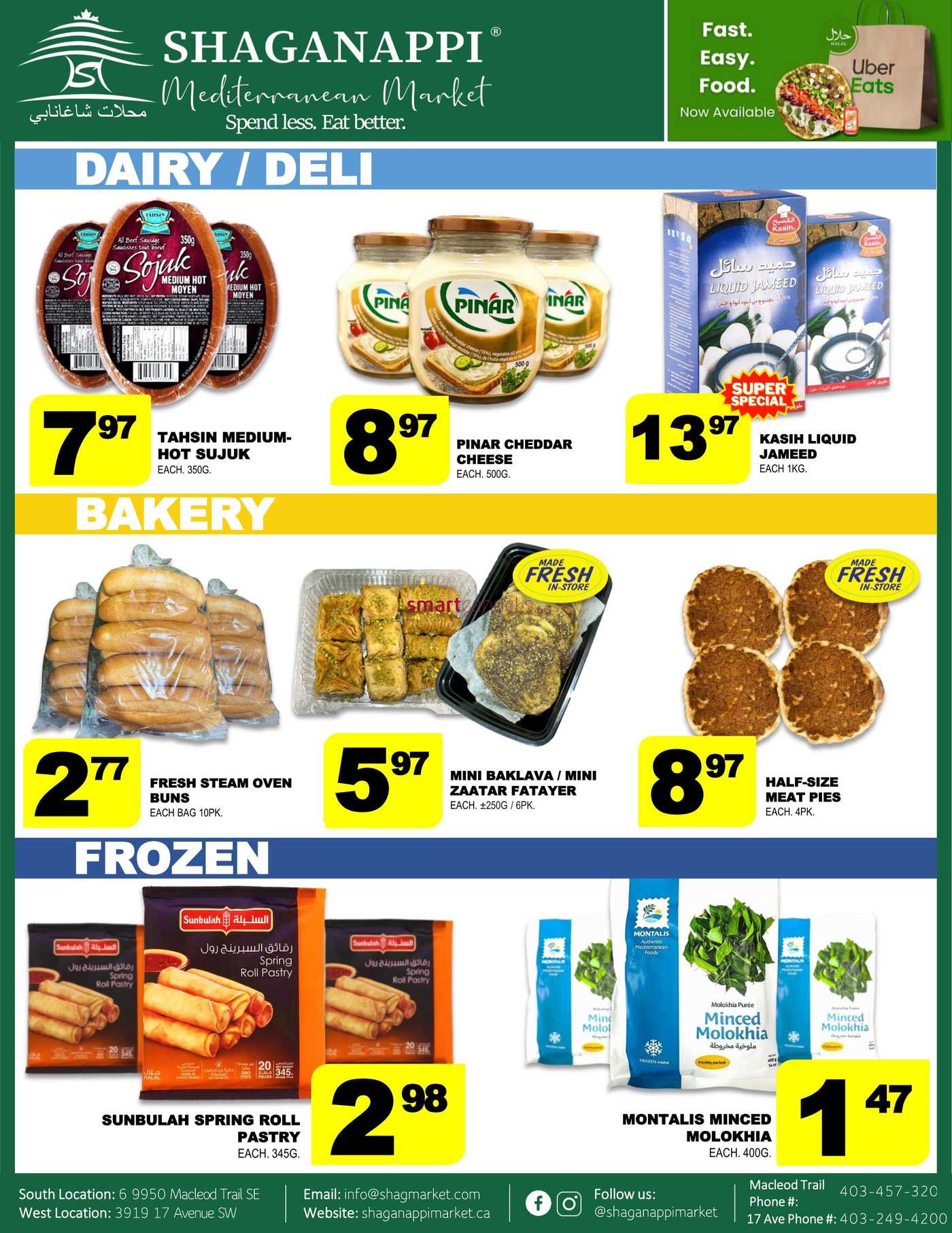 Shaganappi Mediterranean Market Flyer November 20 to 26