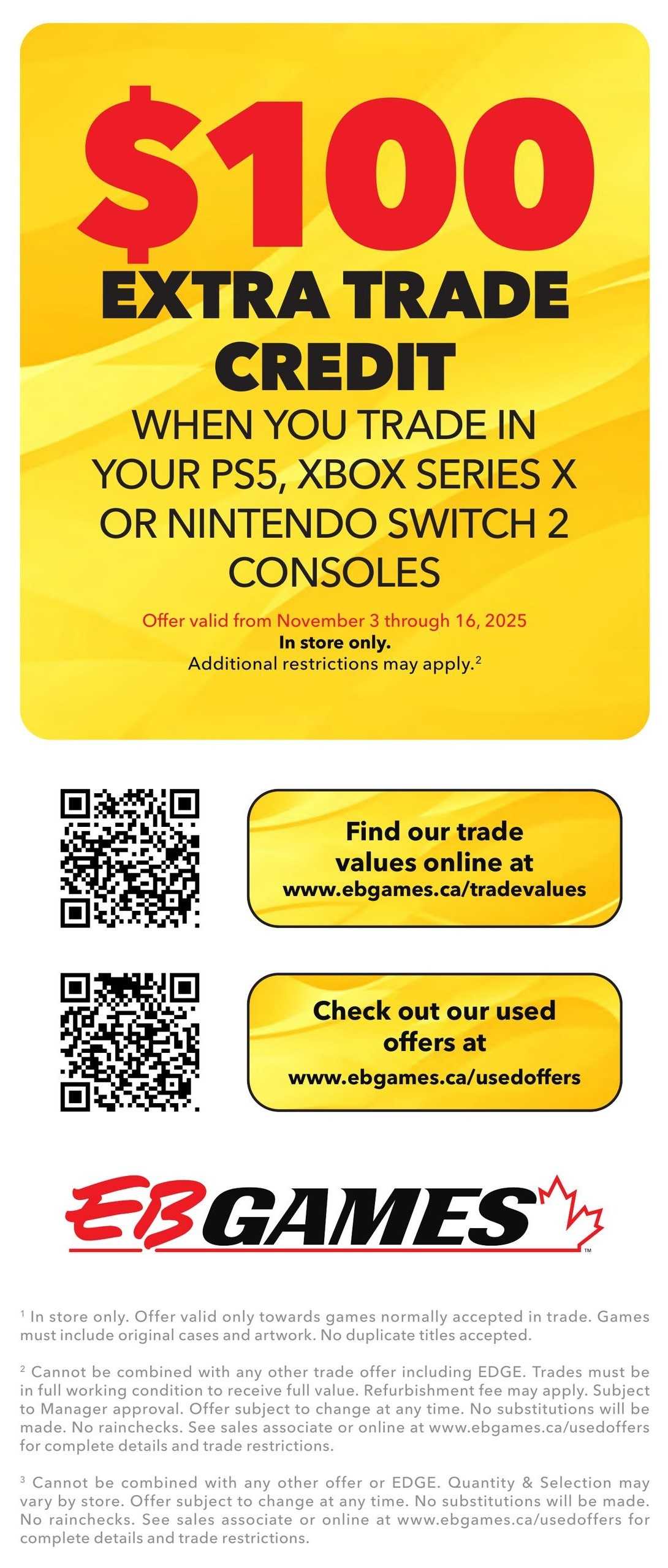 EB Games Flyer November 3 to 30