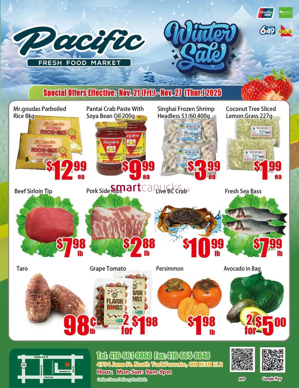 Pacific Fresh Food Market (North York) Flyer November 21 to 27