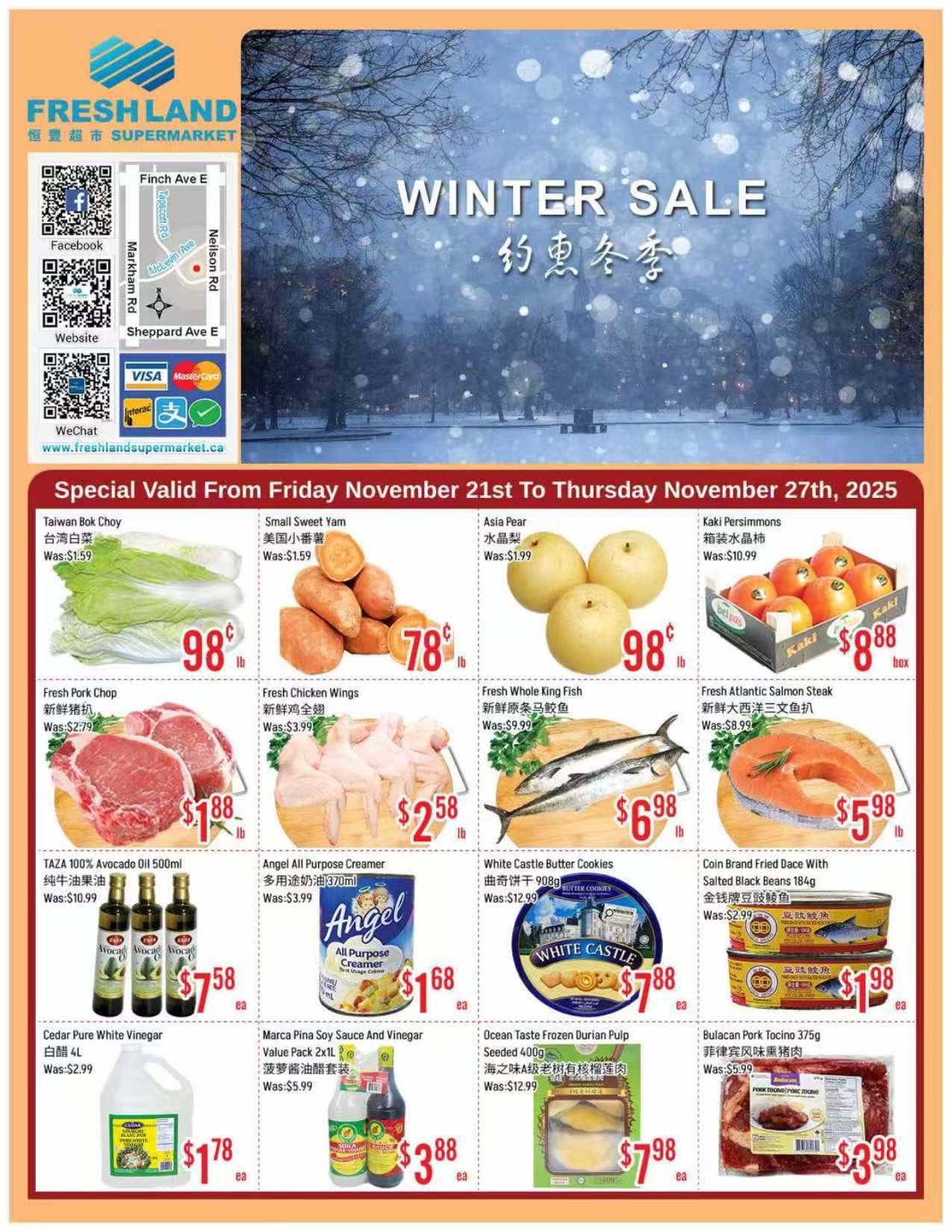 FreshLand Supermarket Flyer November 21 to 27