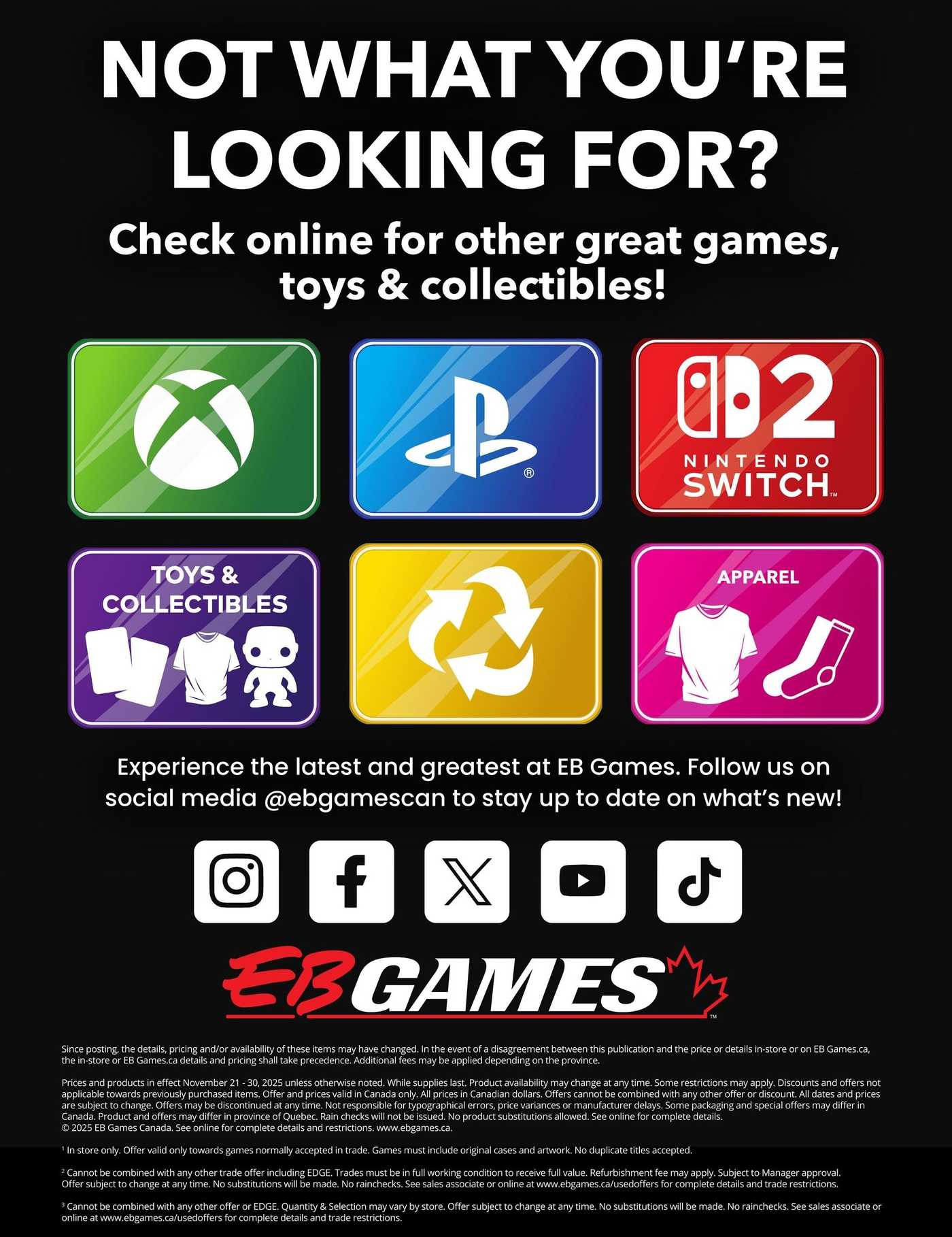 EB Games Black Friday Sale Flyer November 21 to 30