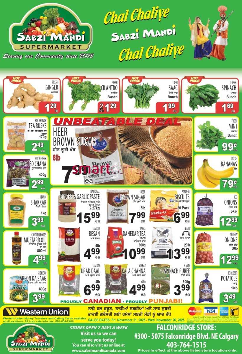 Sabzi Mandi Supermarket (Calgary) Flyer November 21 to 26