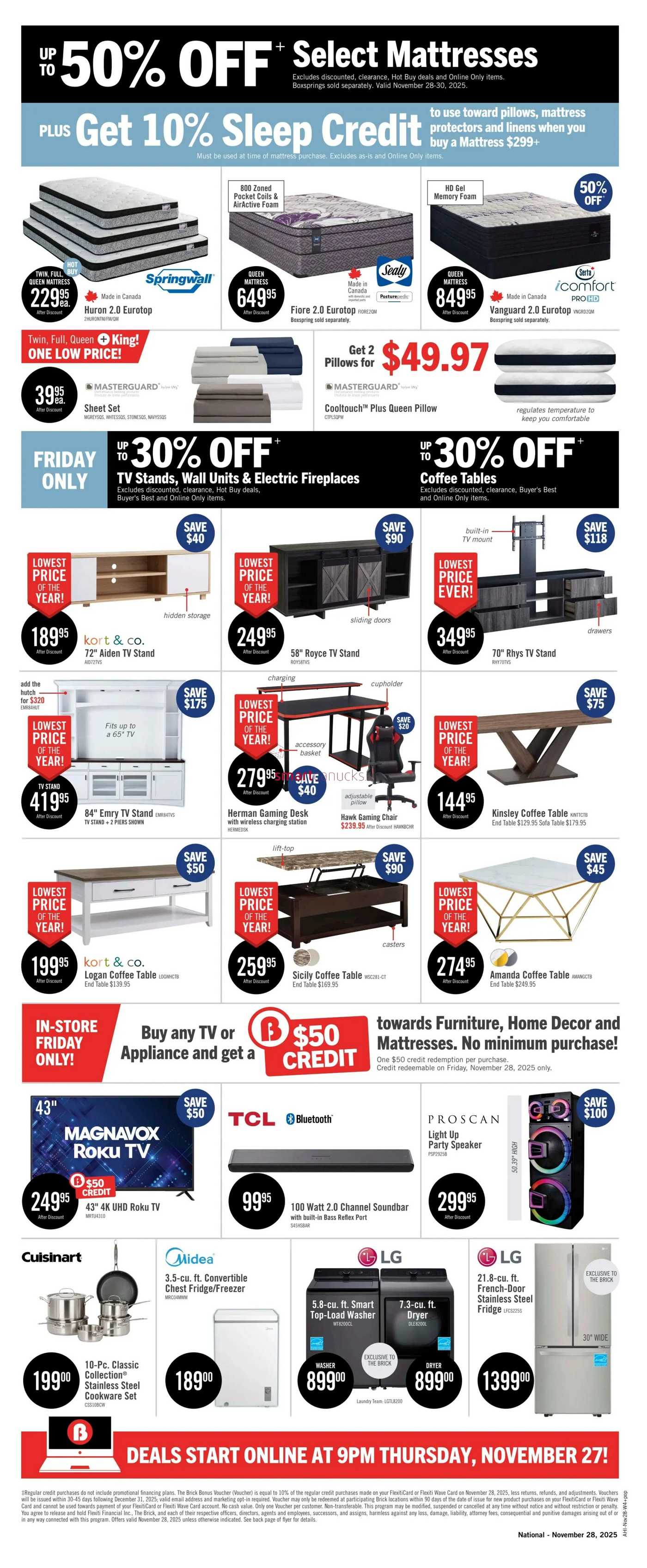 The Brick Black Friday Flyer November 28 to 30