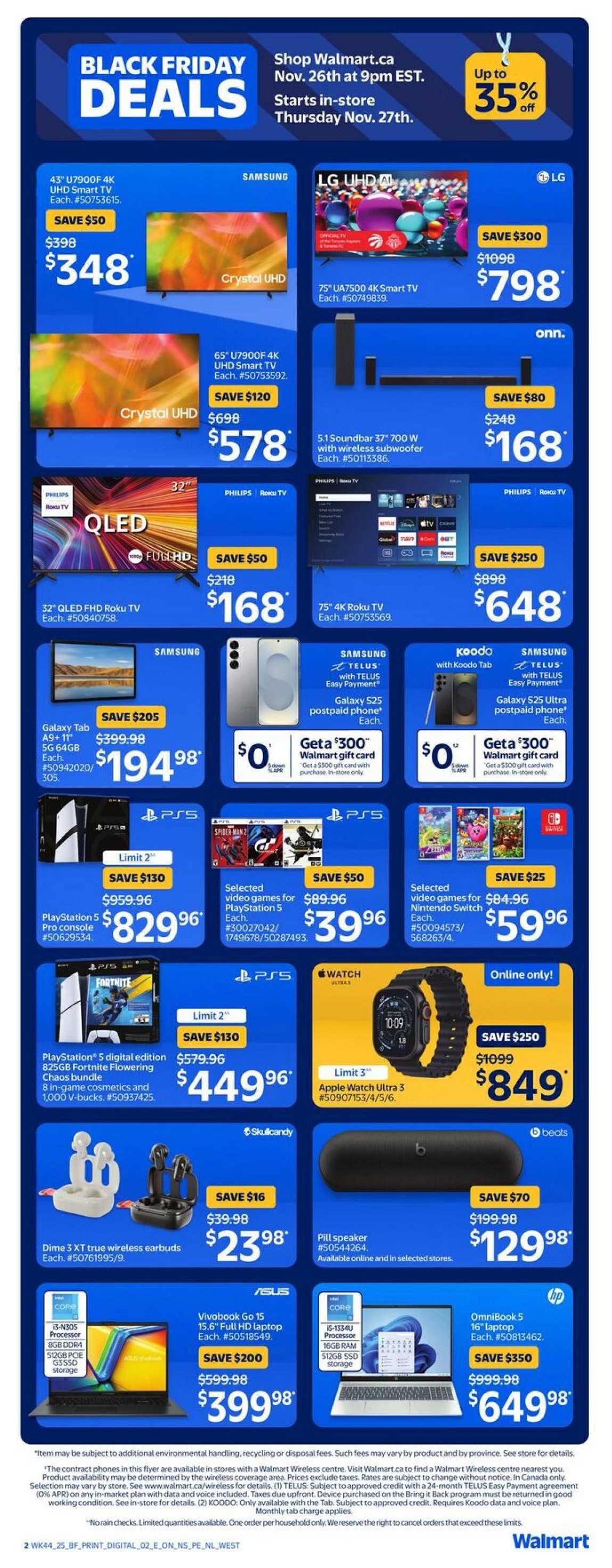 Walmart (ON) Black Friday Flyer November 27 to December 3