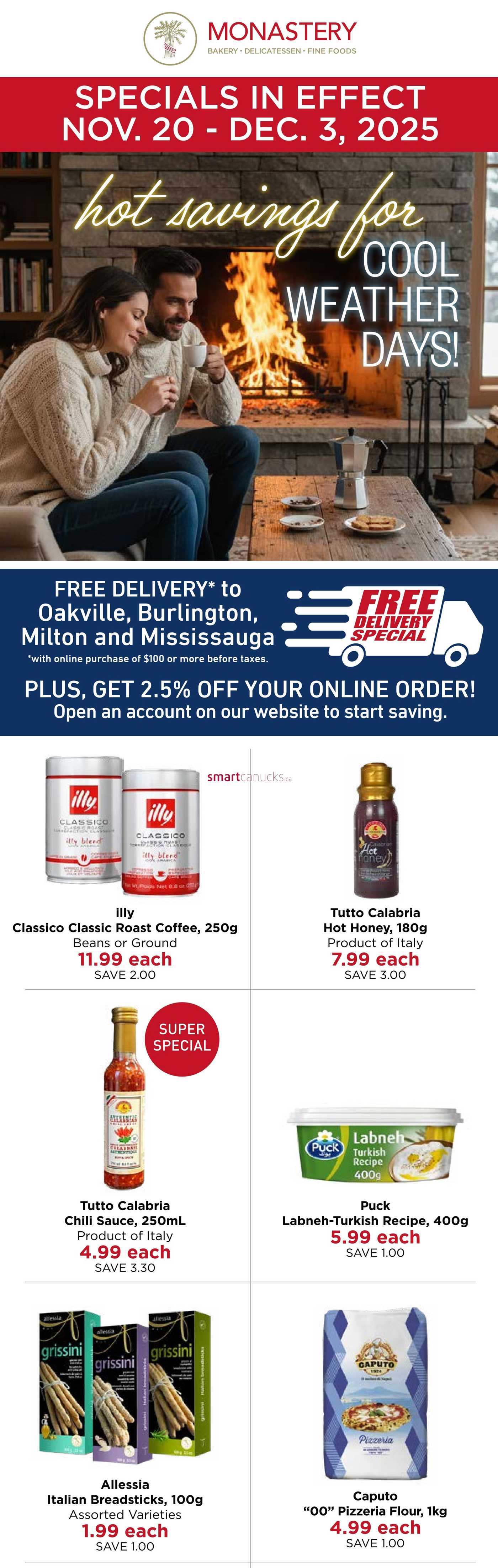 Monastery Bakery Flyer November 20 to December 3