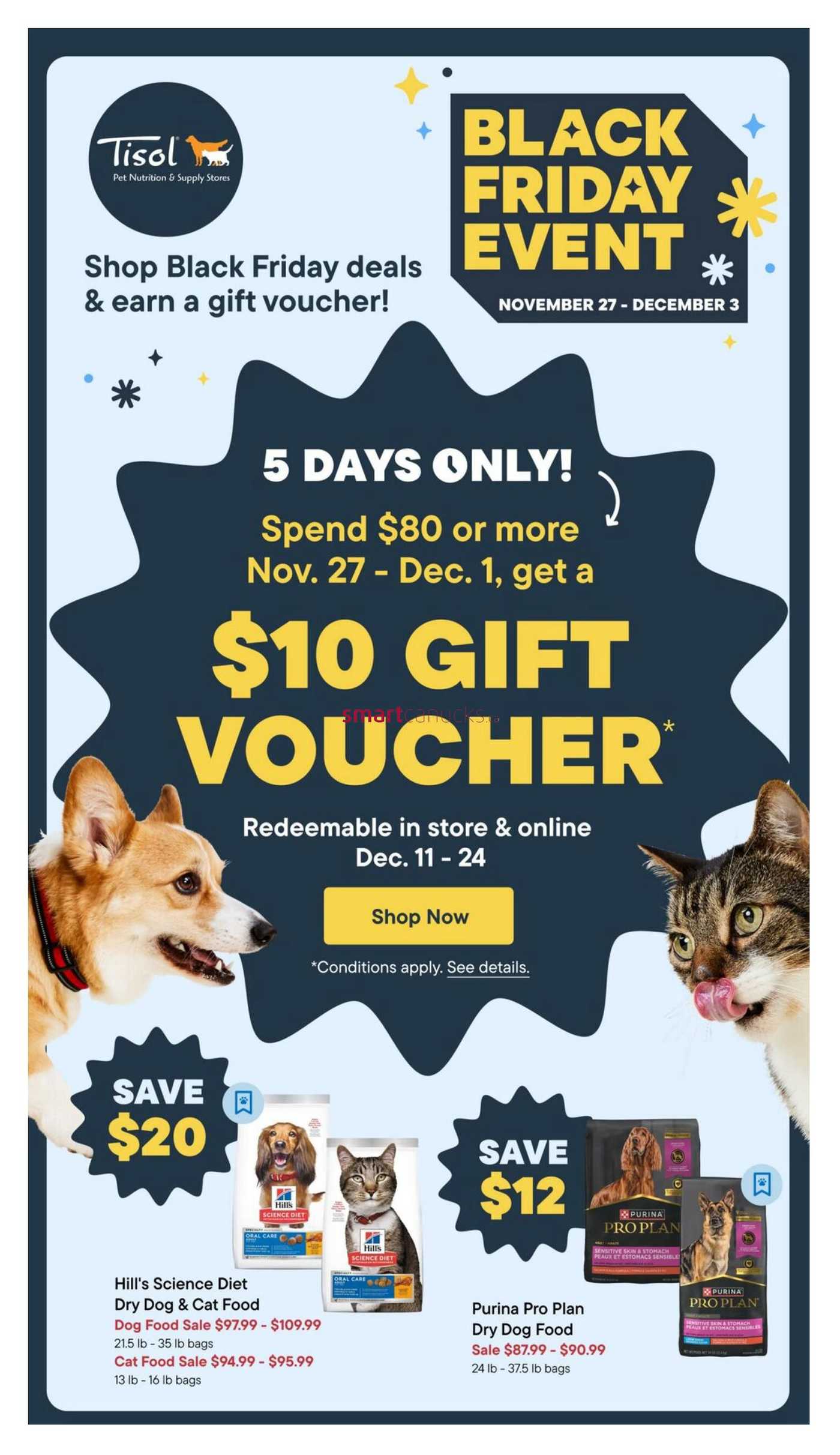 Tisol Pet Nutrition & Supply Stores Black Friday Flyer November 27 to ...