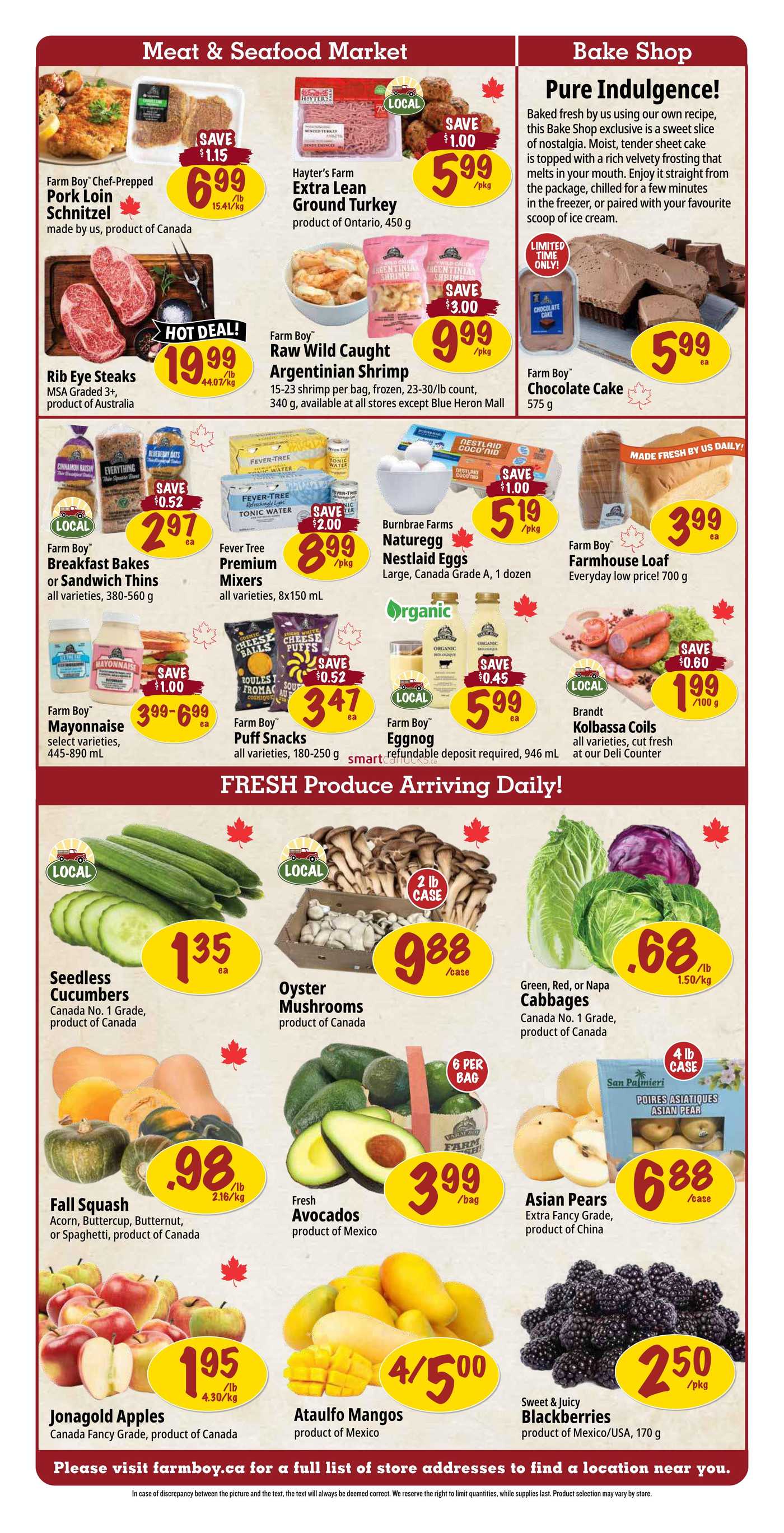 Farm Boy Flyer November 27 to December 3