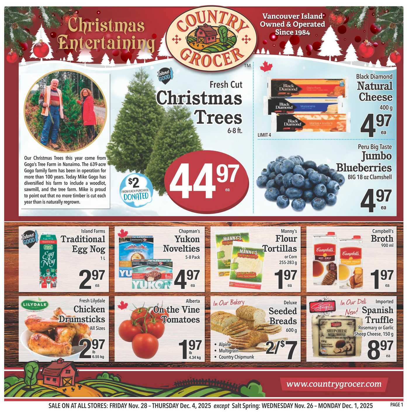 Country Grocer Flyer November 28 to December 4