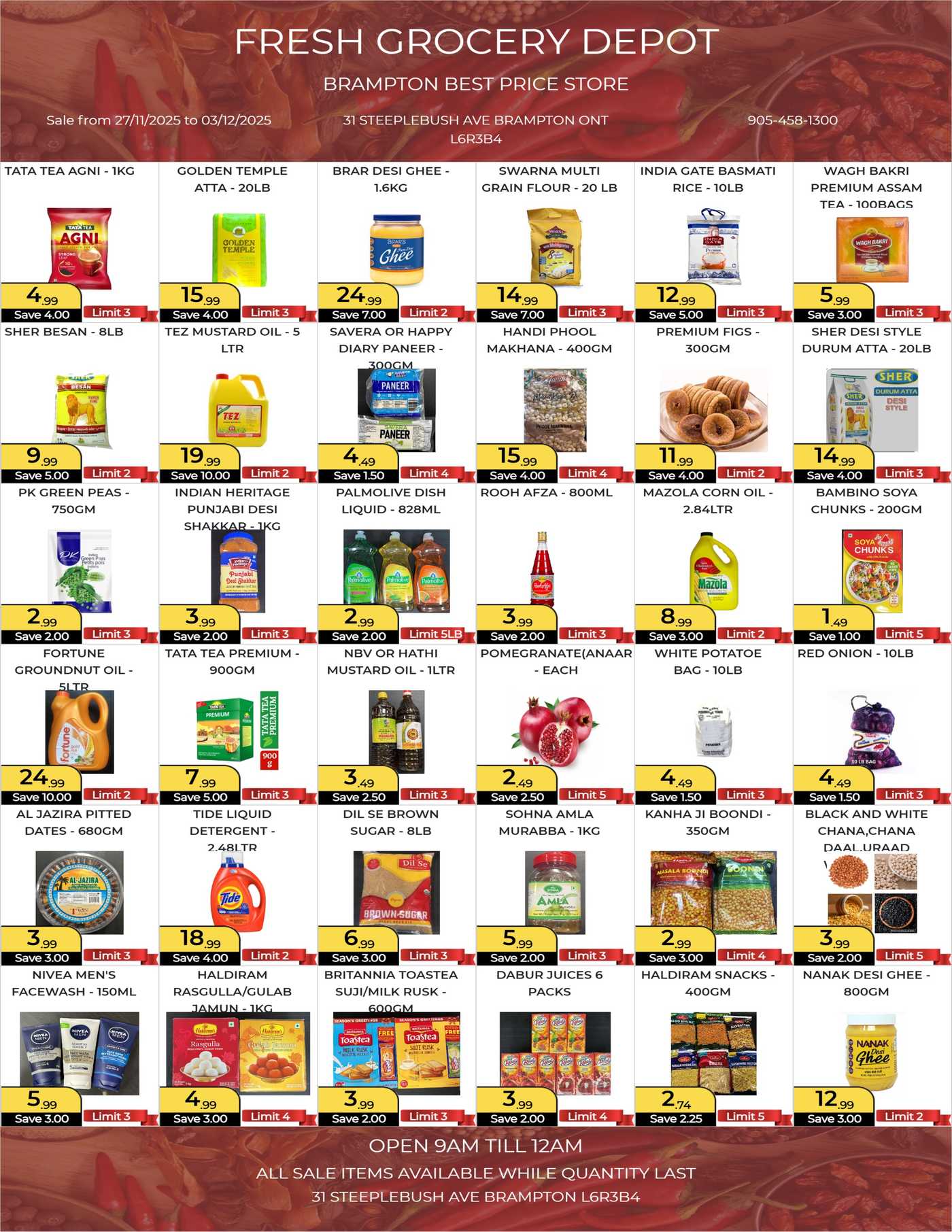 Fresh Grocery Depot Flyer November 27 to December 3