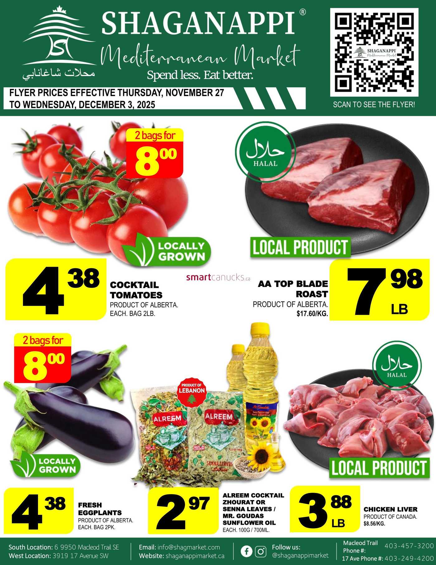 Shaganappi Mediterranean Market Flyer November 27 to December 3