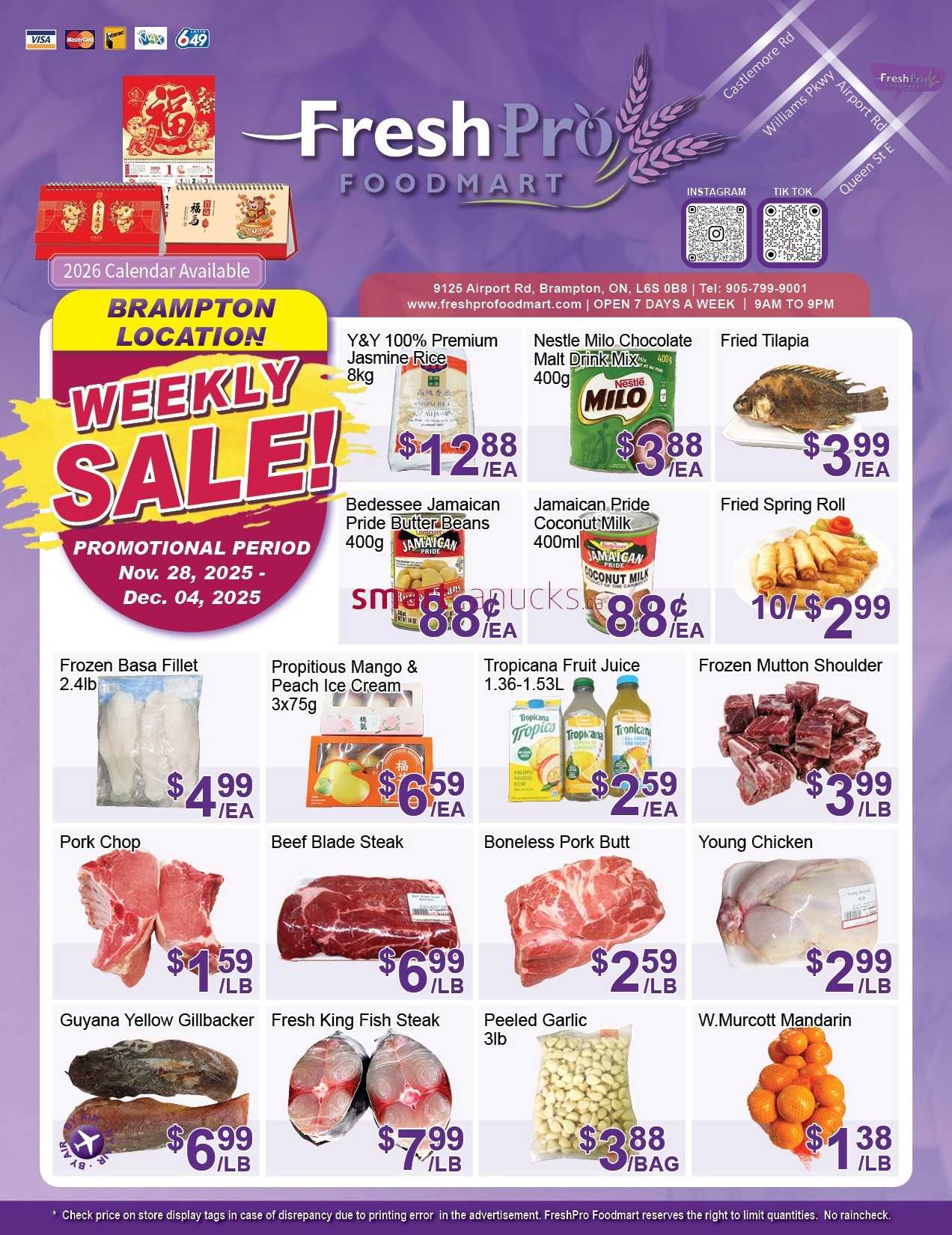 FreshPro Foodmart (Brampton) Flyer November 28 to December 4