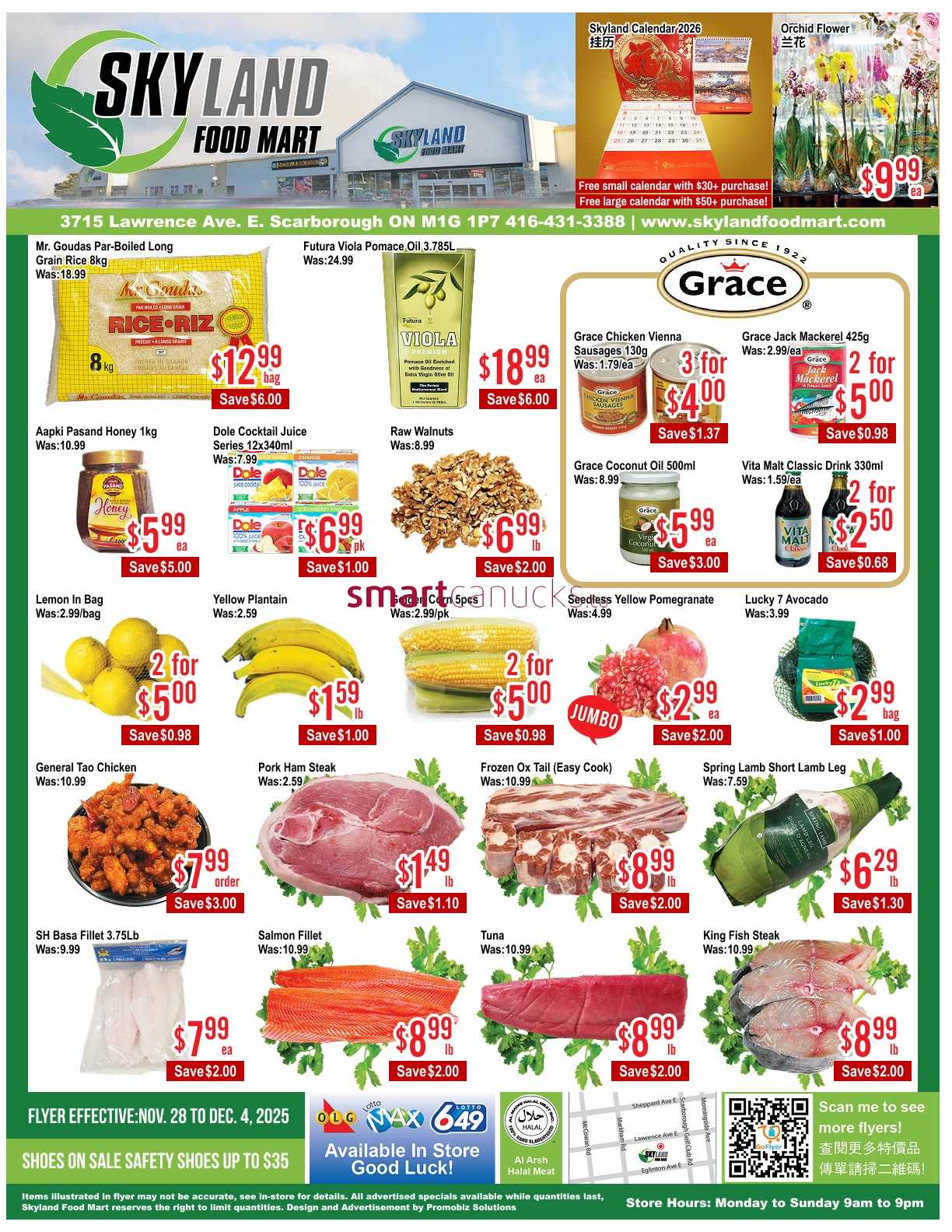 Skyland Food Mart Flyer November 28 to December 4