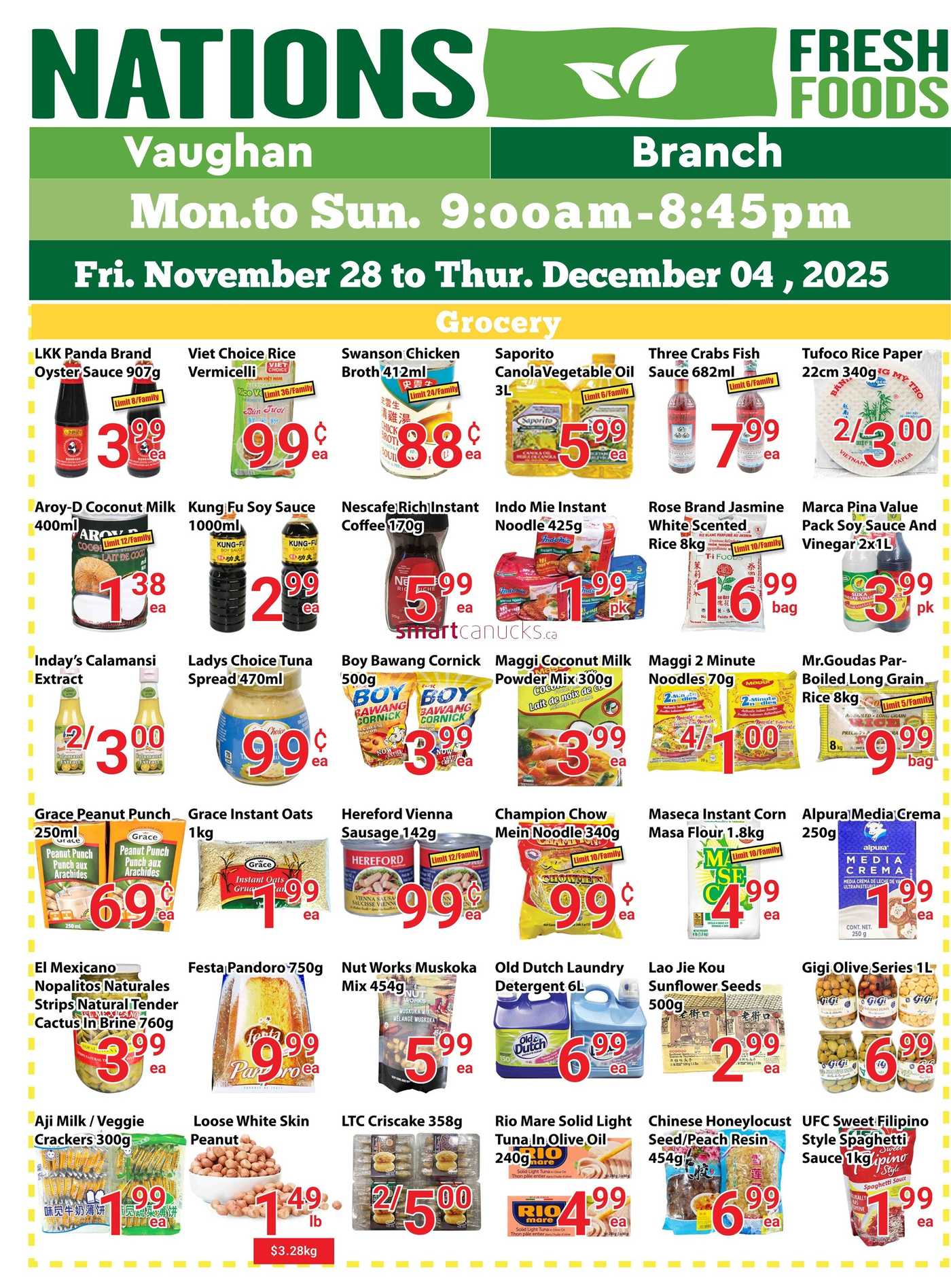 Nations Fresh Foods (Vaughan) Flyer November 28 to December 4