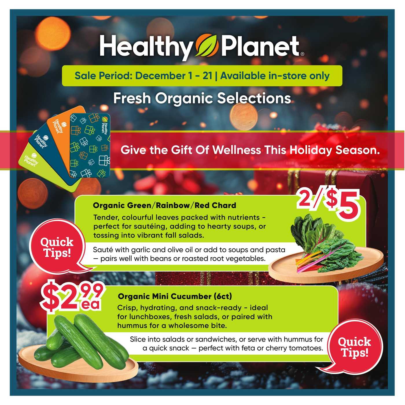 Healthy Planet Flyer December 1 to 21