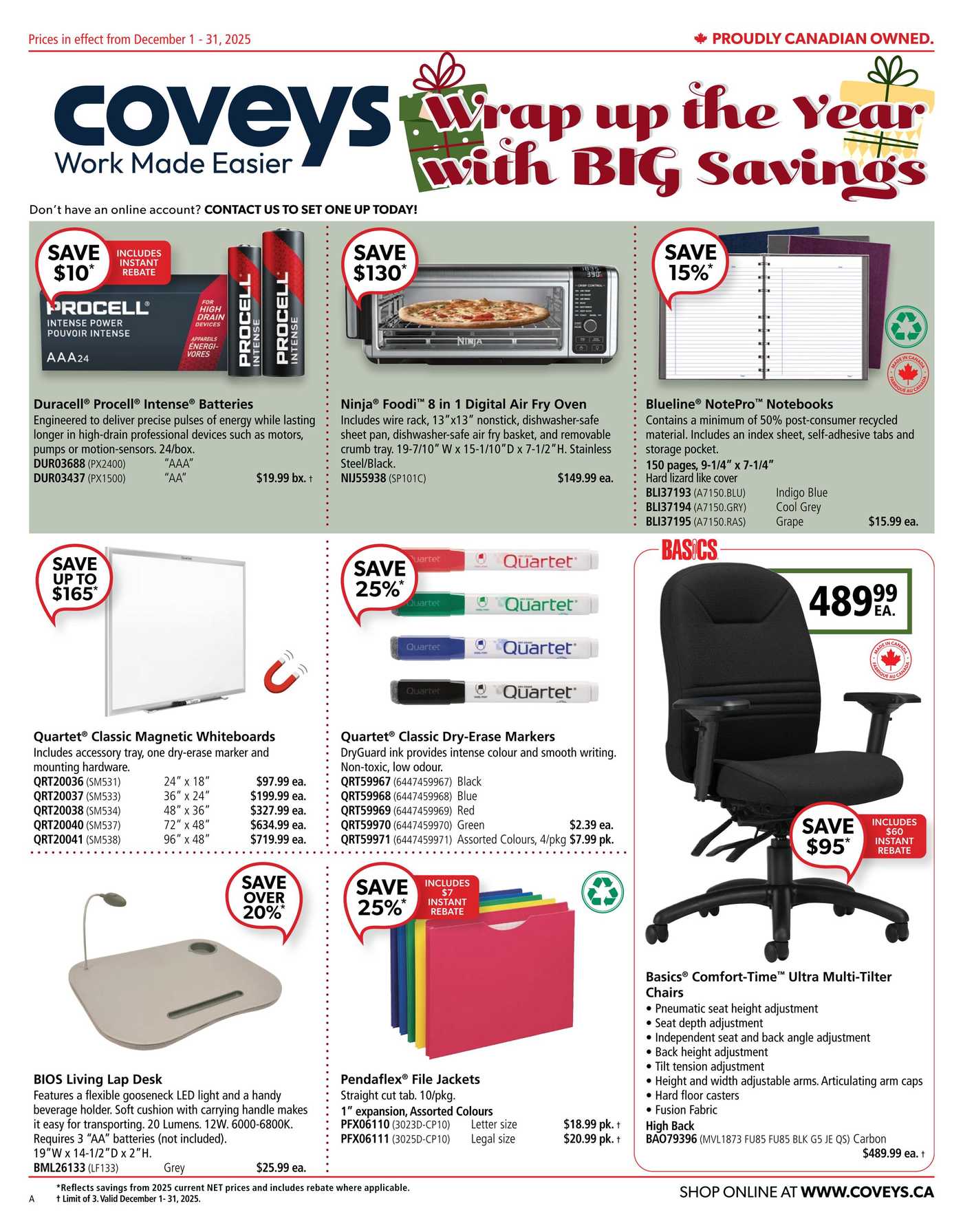 Covey Basics Flyer December 1 to 31