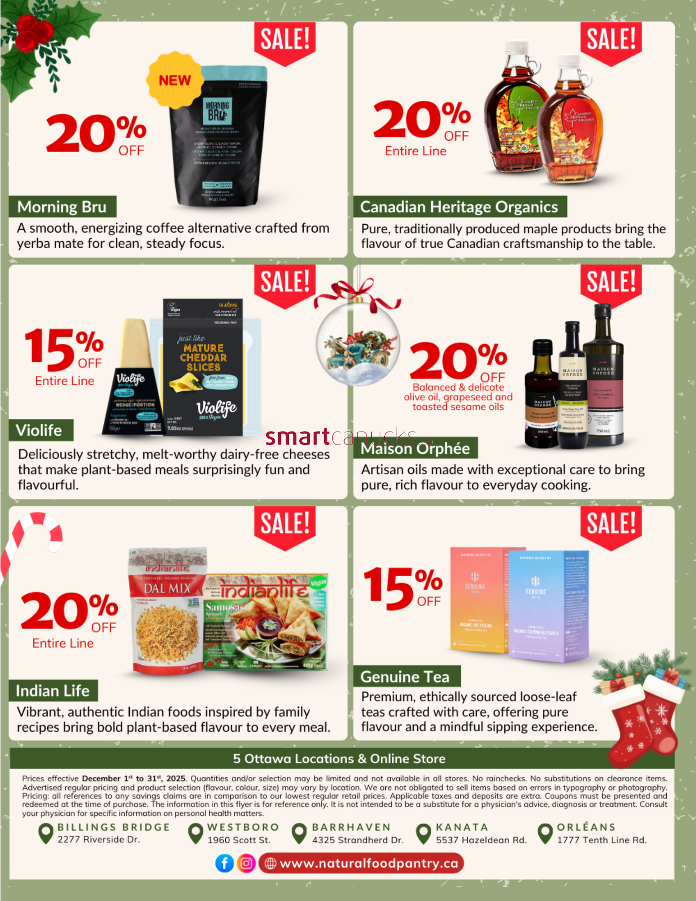 Natural Food Pantry Flyer December 1 to 31