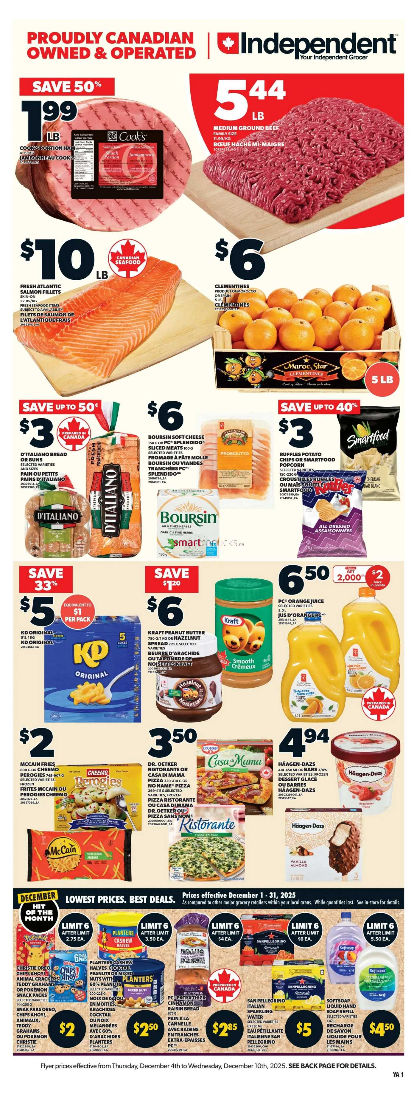 Independent Grocer (Atlantic) Flyer December 4 to 10