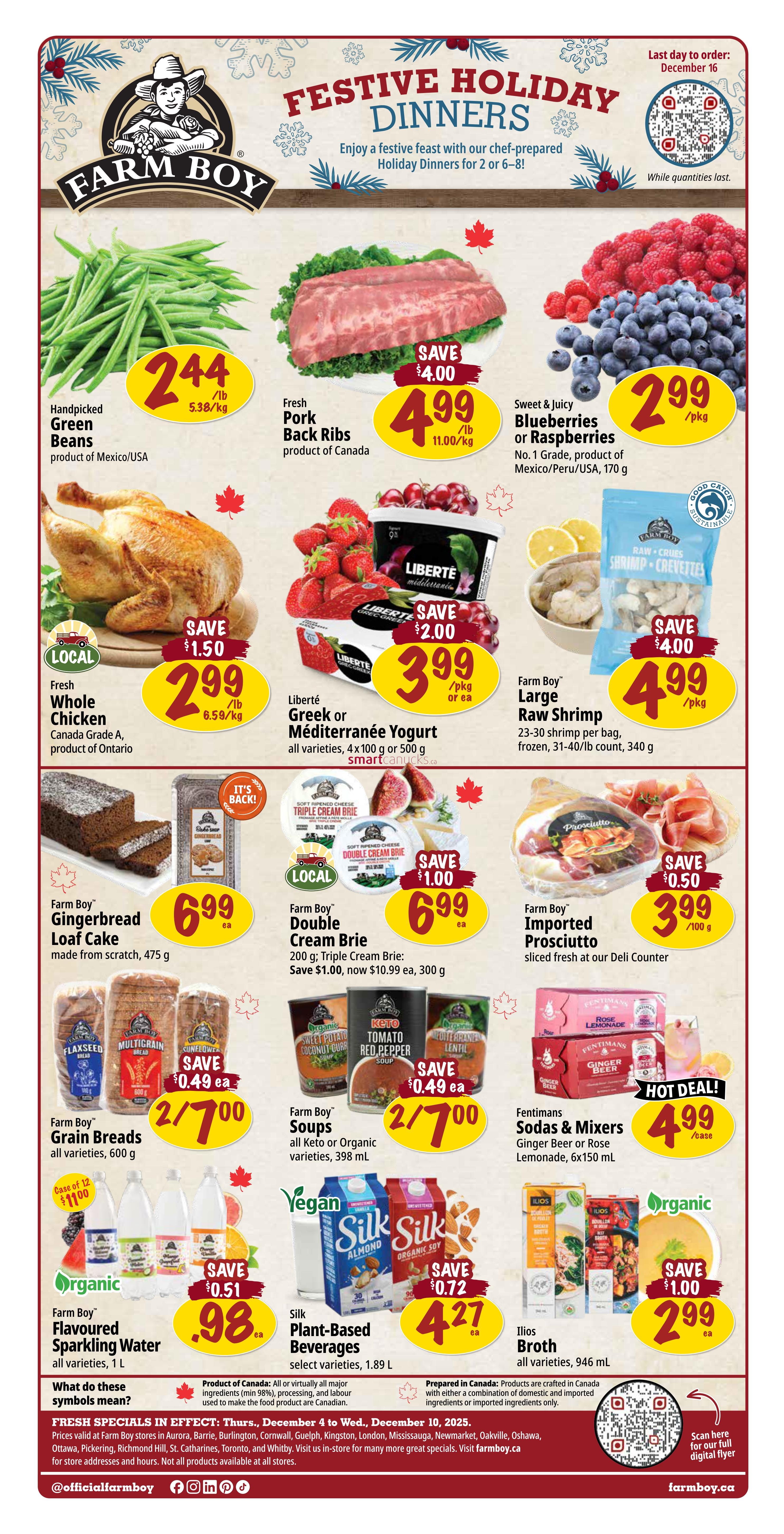 Farm Boy Flyer December 4 to 10