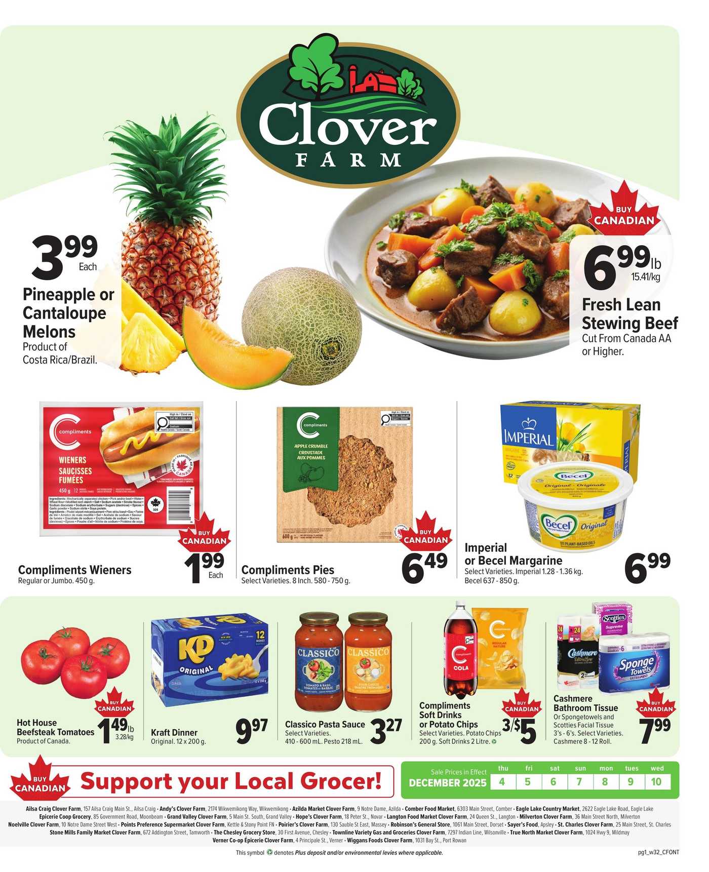 Clover Farm (ON) Flyer December 4 to 10