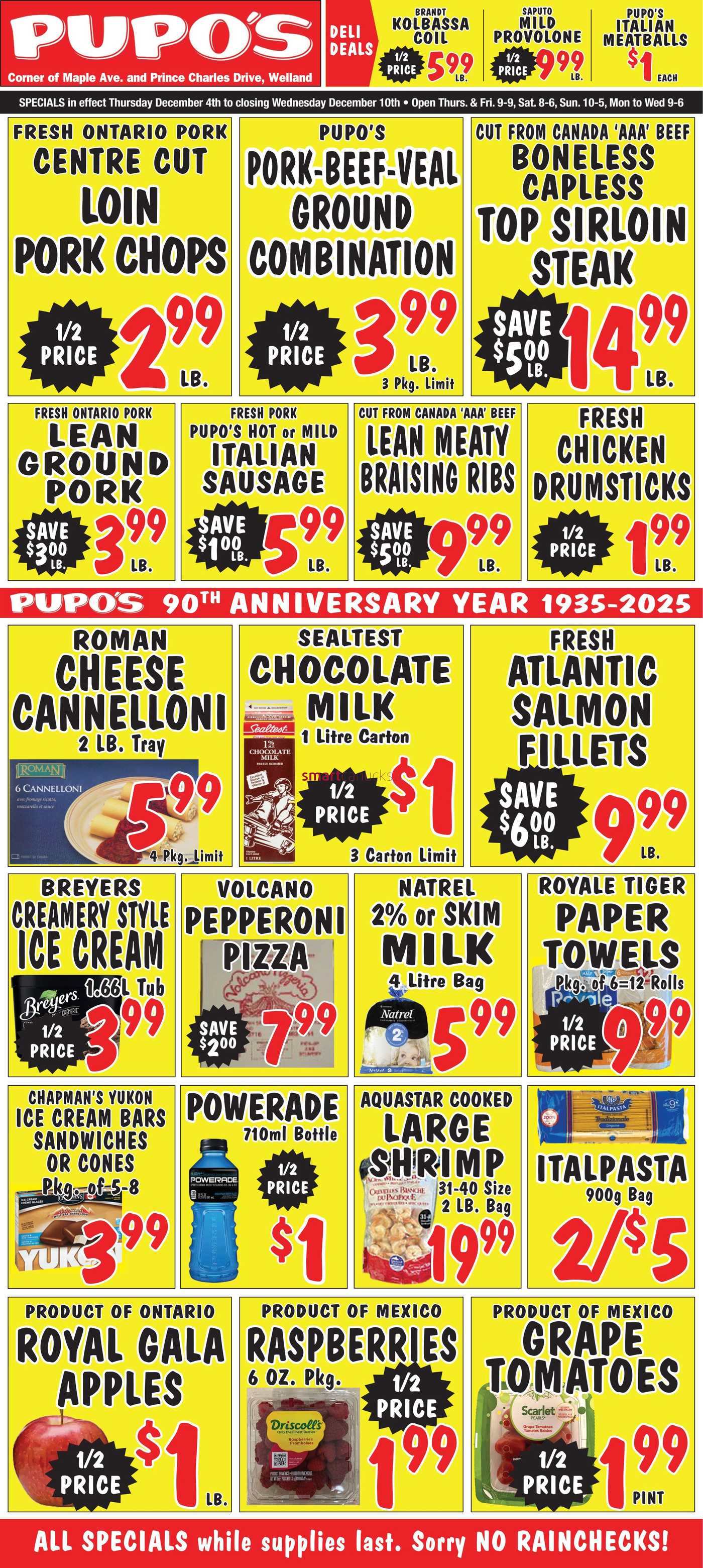 Pupo's Food Market Flyer December 4 to 10