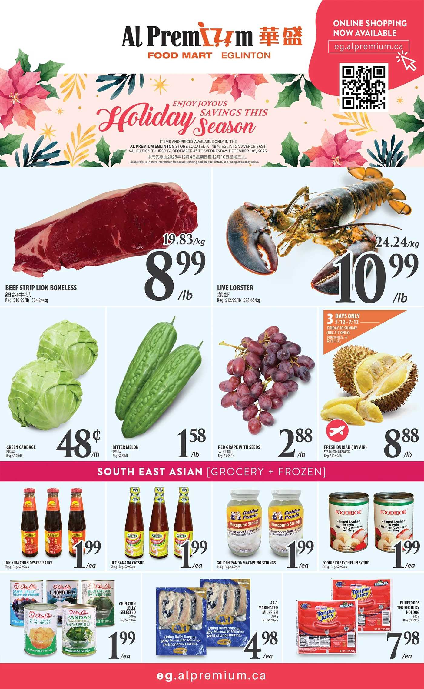 Al Premium Food Mart (Eglinton Ave.) Flyer December 4 to 10