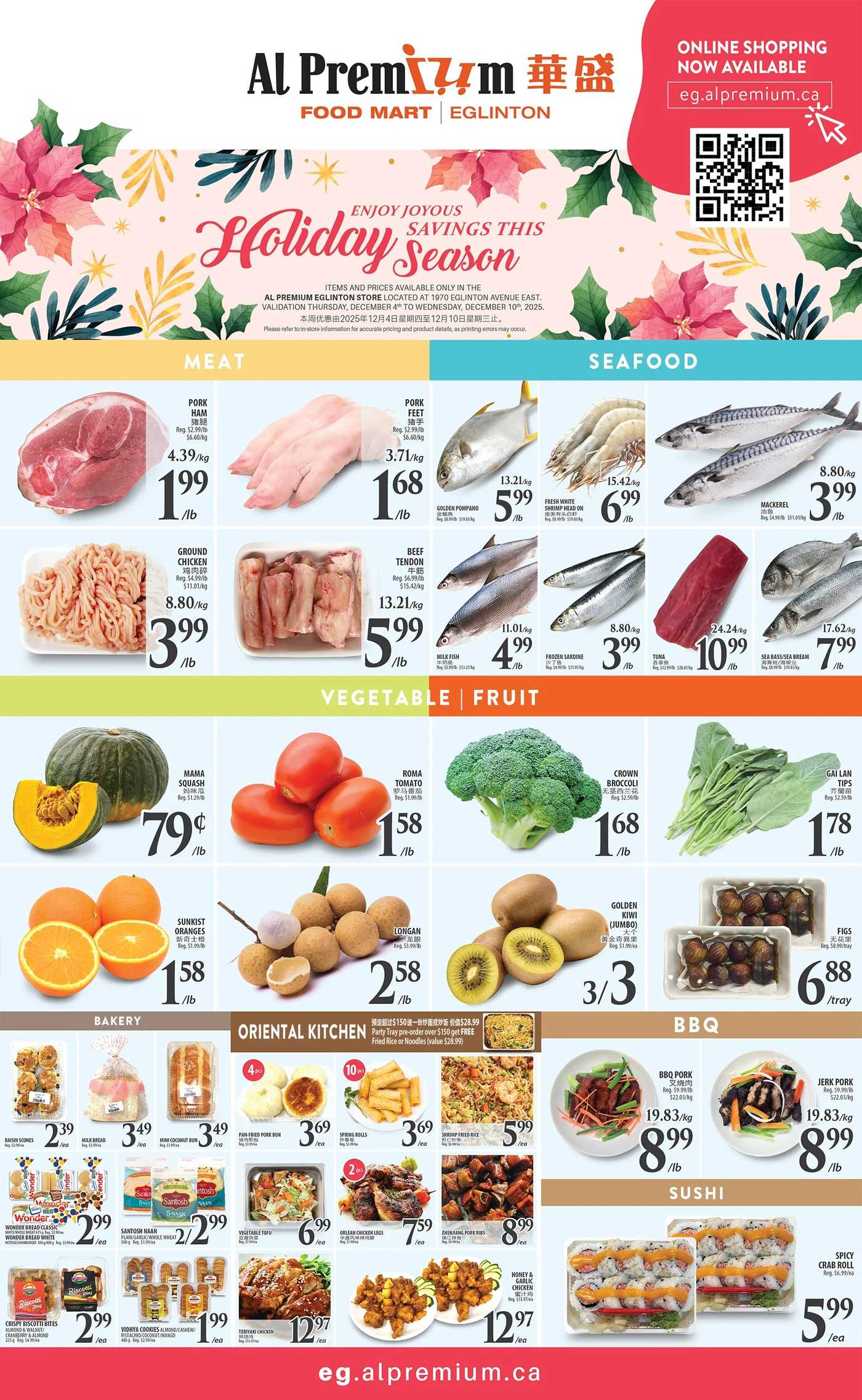 Al Premium Food Mart (Eglinton Ave.) Flyer December 4 to 10