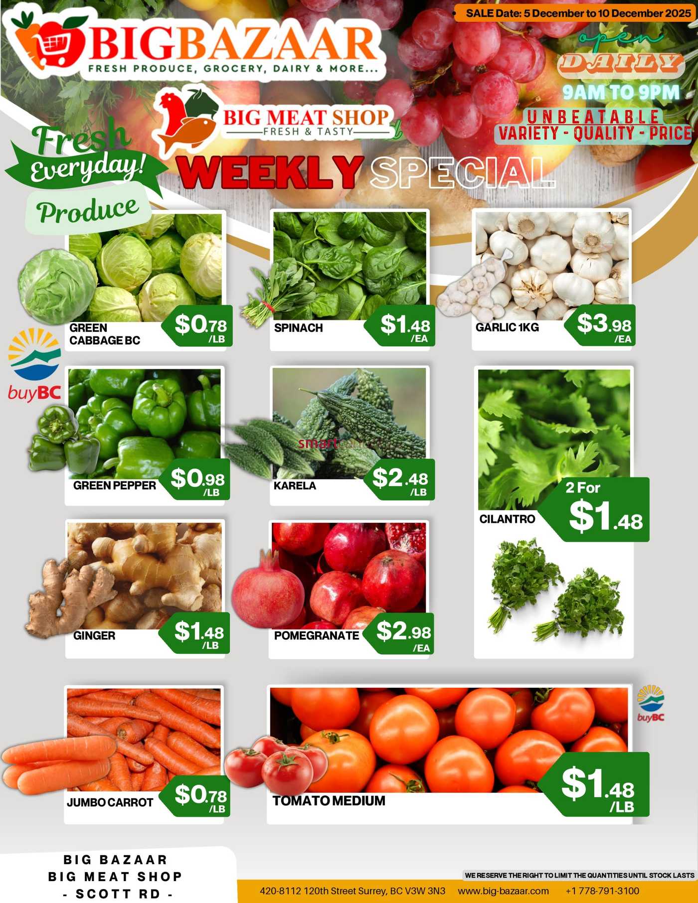 Big Bazaar Canada Flyer December 5 to 10
