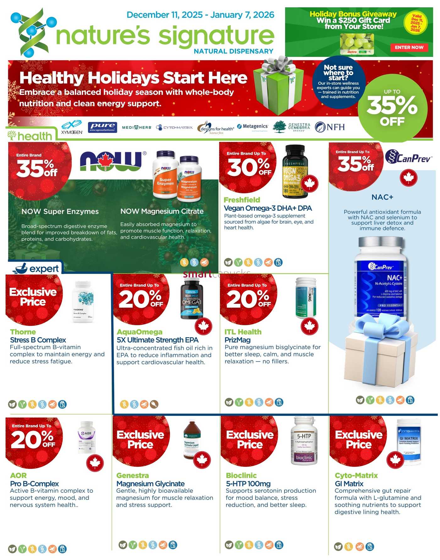Nature's Signature Flyer December 11 to January 7