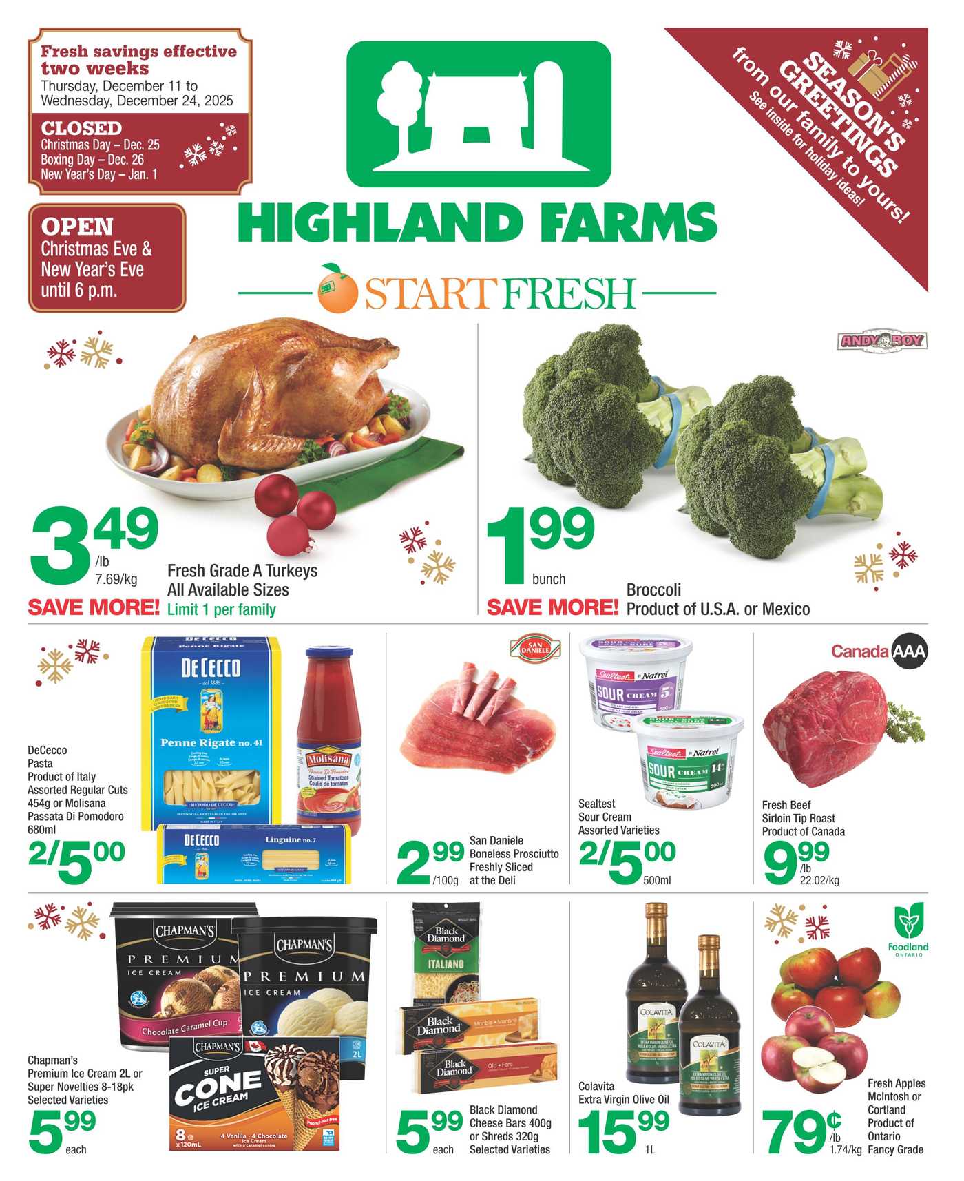Highland Farms Flyer December 11 to 24